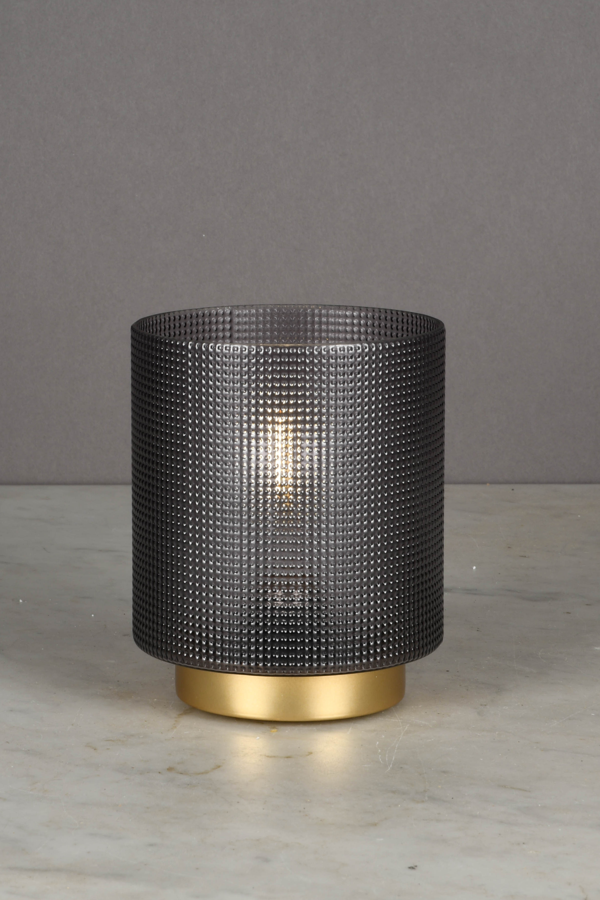 Ribbed Plastic Modern Battery Operated/LED Cafe Table Lamp | Cafe Table ...