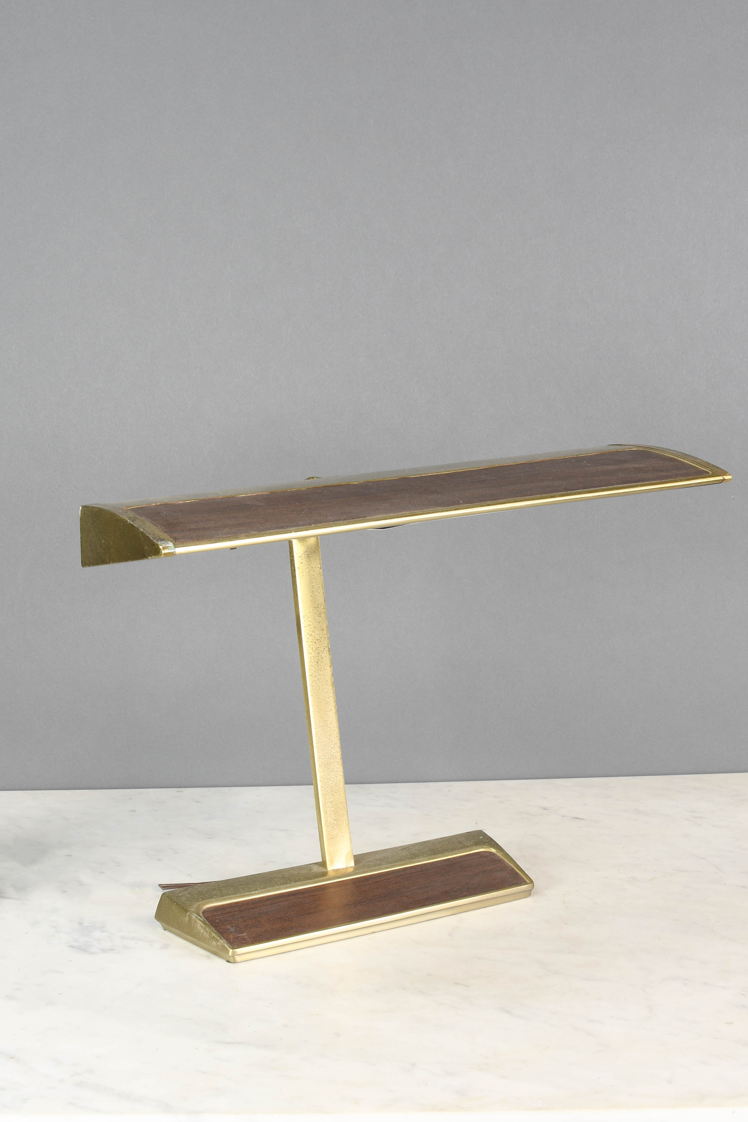 Brass & Wooden Fluorescent Desk Lamp | Desk Lamps | Collection | City ...