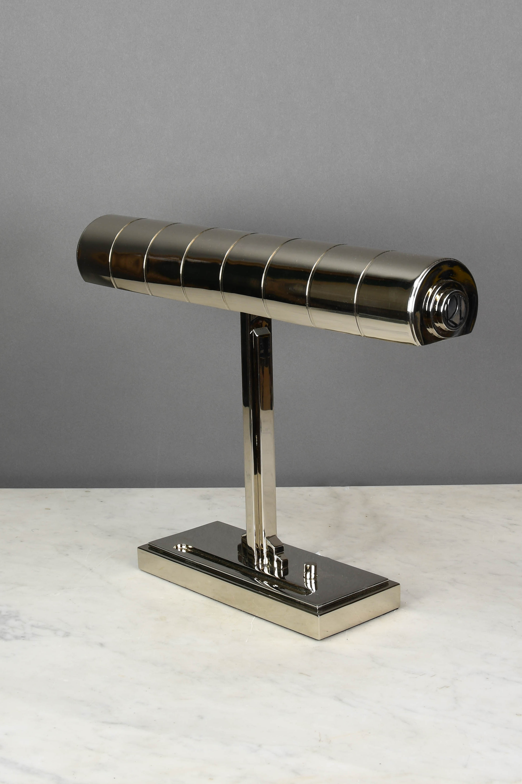 Modern Art Deco Style Polished Nickel Desk Lamp | Desk Lamps ...