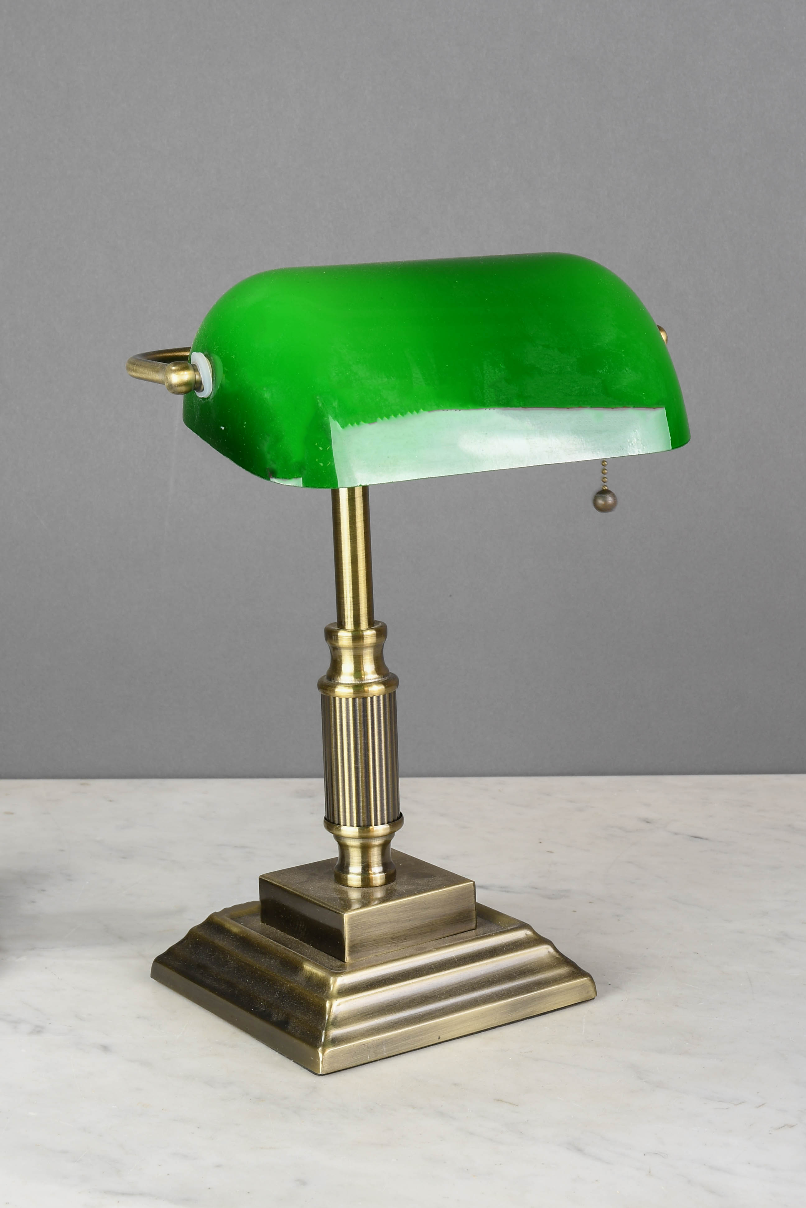 Antique Brass Base Bankers Lamp | Desk Lamps | Collection | City ...