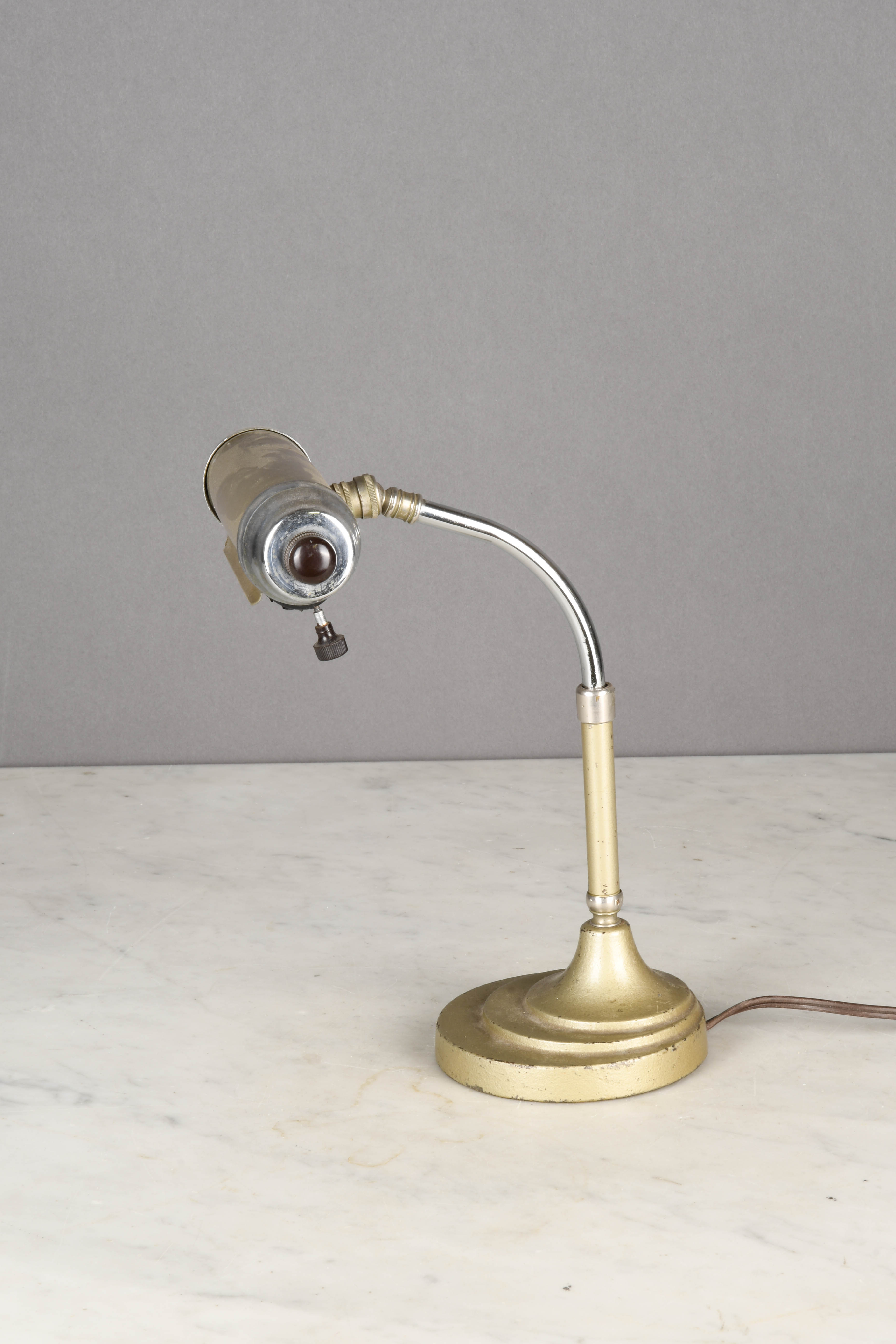 Distressed Nickel Mid Century Task Lamp | Desk Lamps | Collection ...