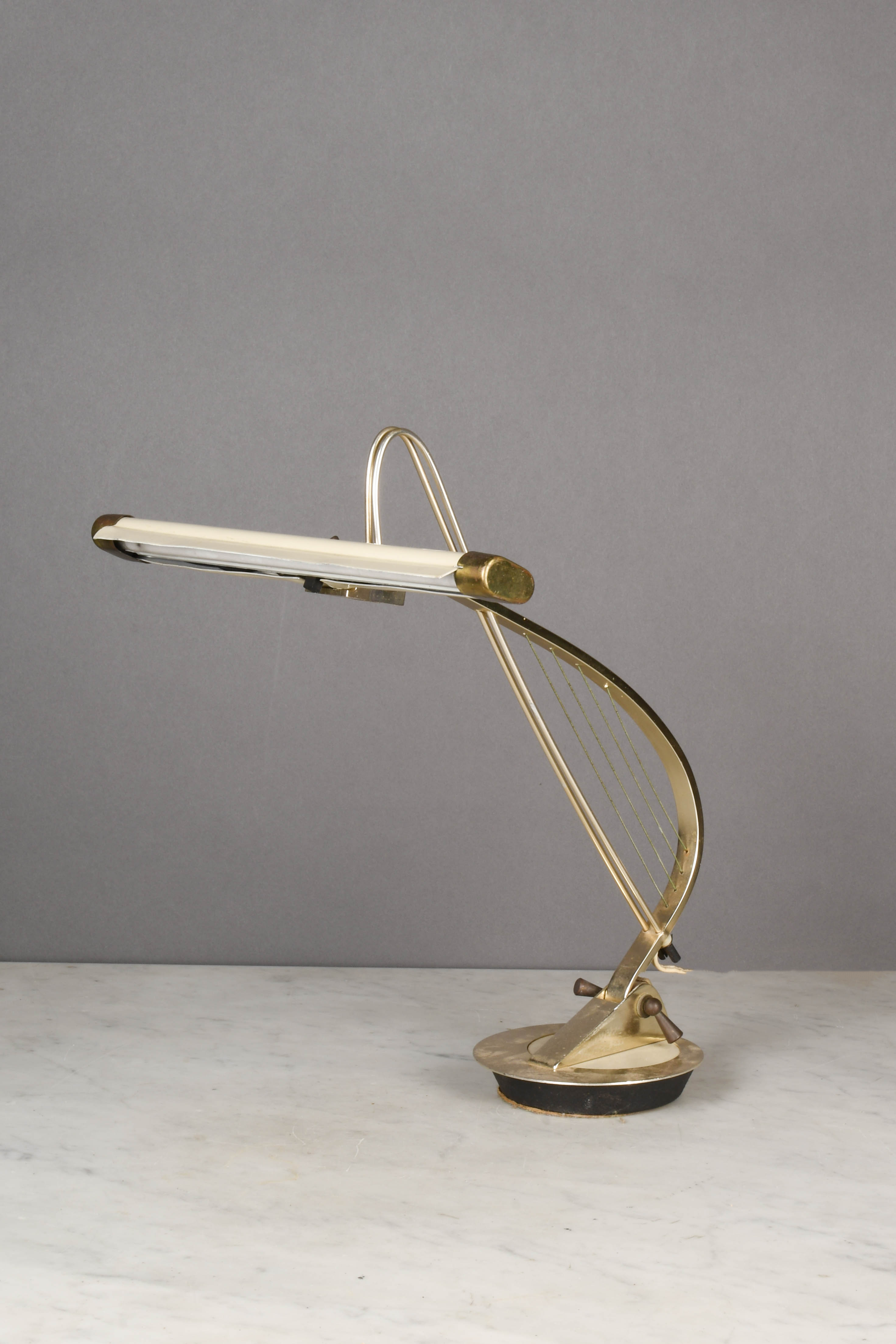 White & Brass Mid Century Desk Lamp | Desk Lamps | Collection | City ...