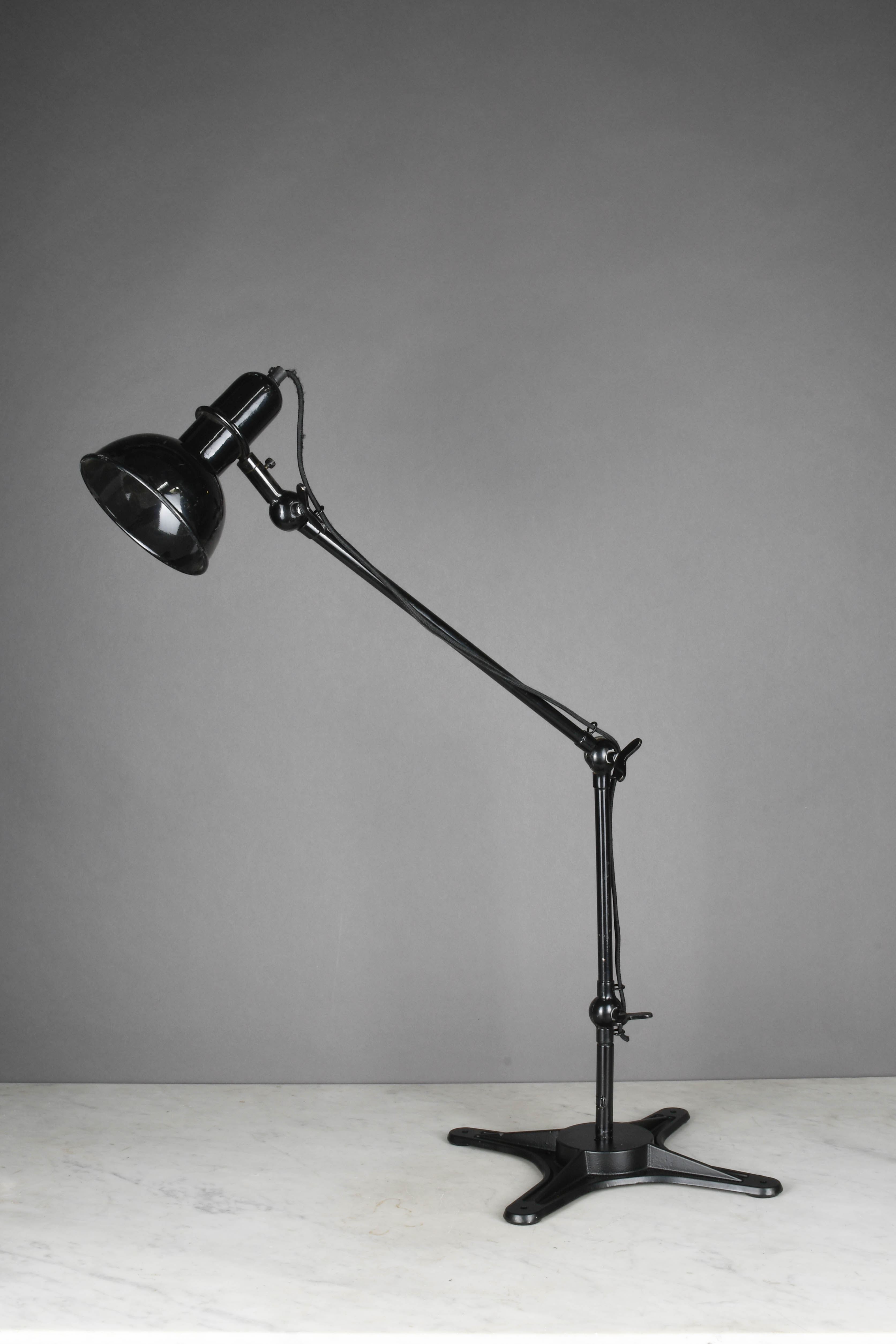 Black Oversize Industrial Adjustable Desk Lamp | Desk Lamps ...