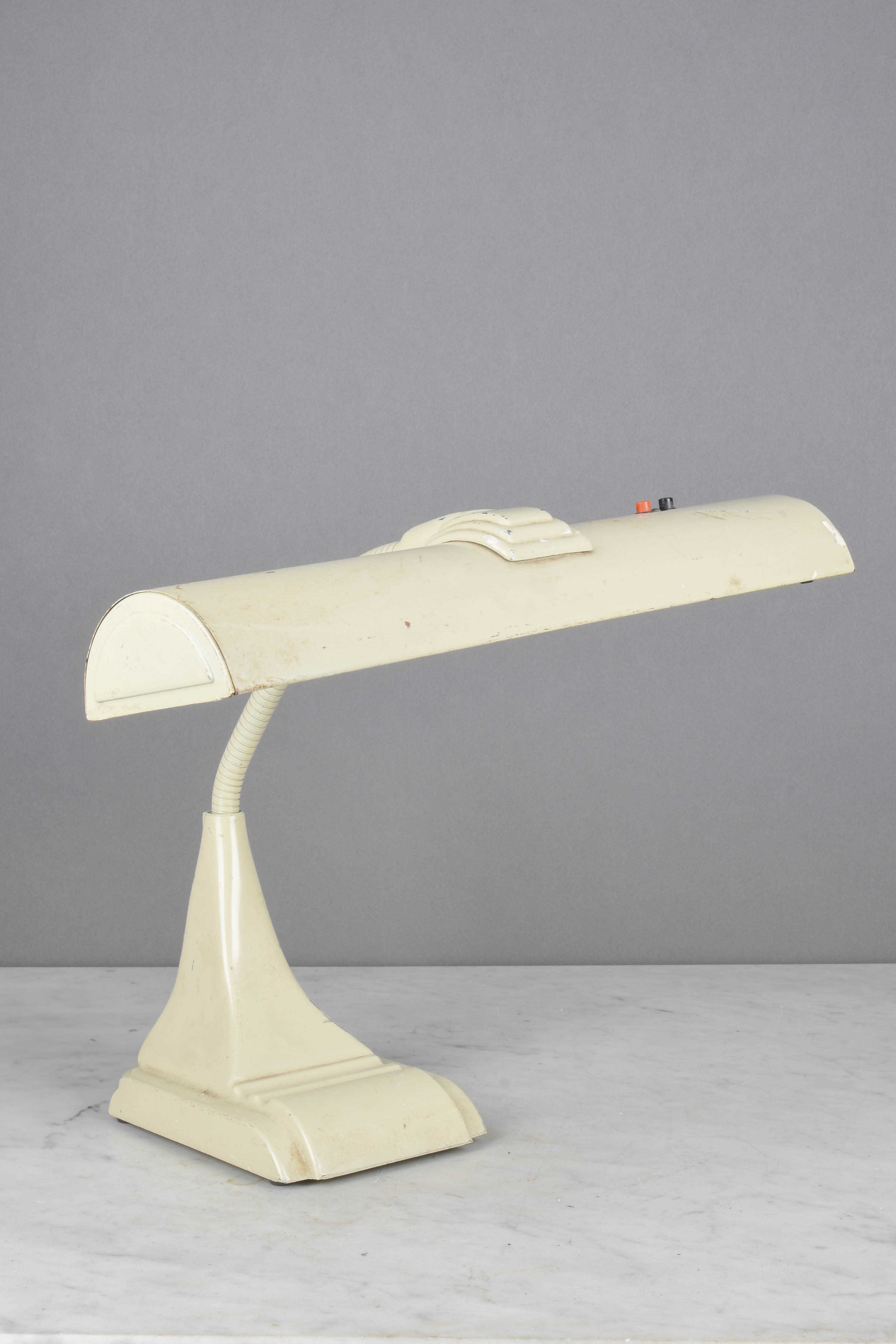 White Metal Shaded Gooseneck Desk Lamp | Desk Lamps | Collection | City ...