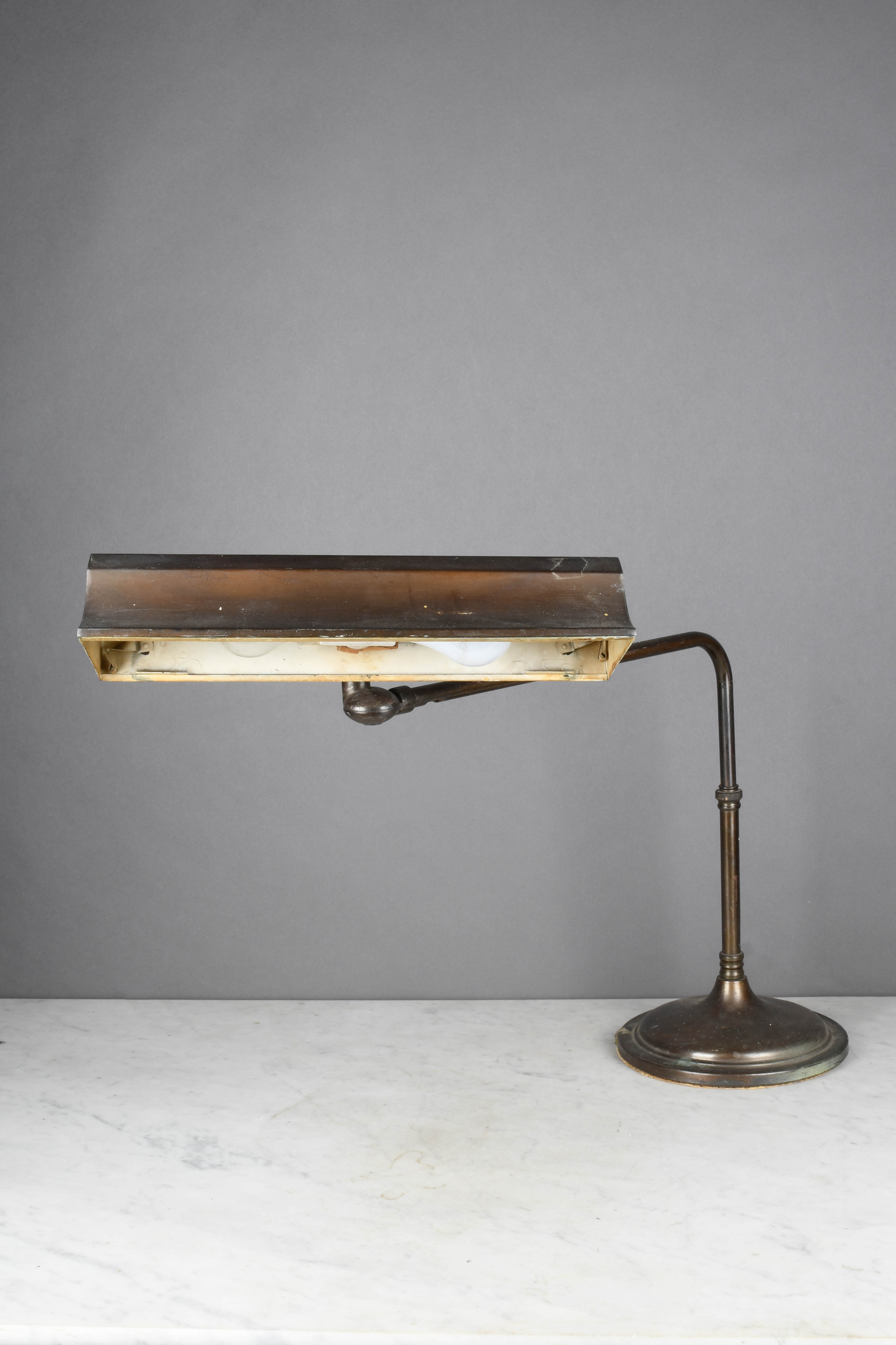 Bronze Long Neck Desk Lamp w/Metal Shade | Desk Lamps | Collection ...