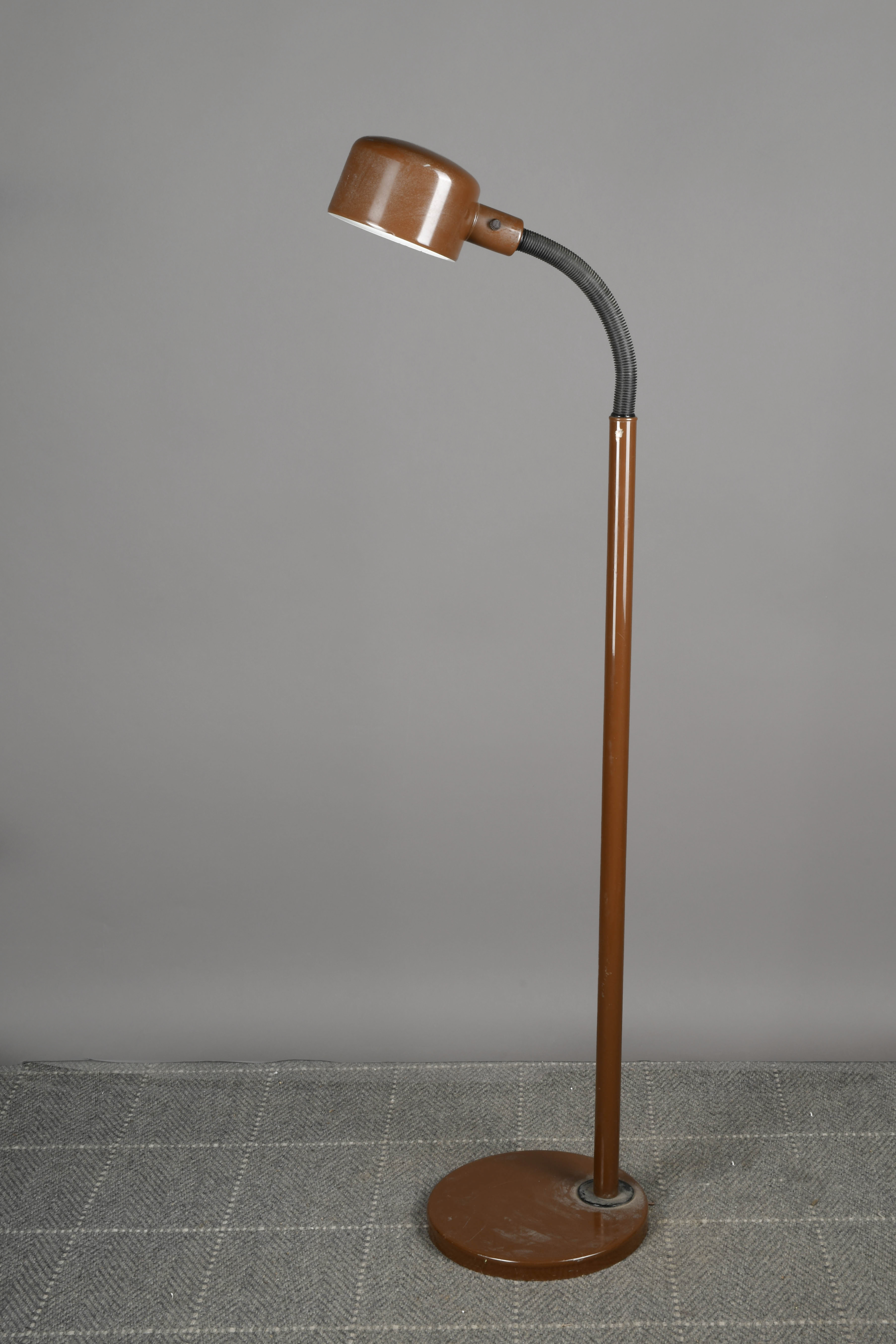 Brown Gooseneck Post Modern Floor Lamp | Floor Lamps | Collection ...