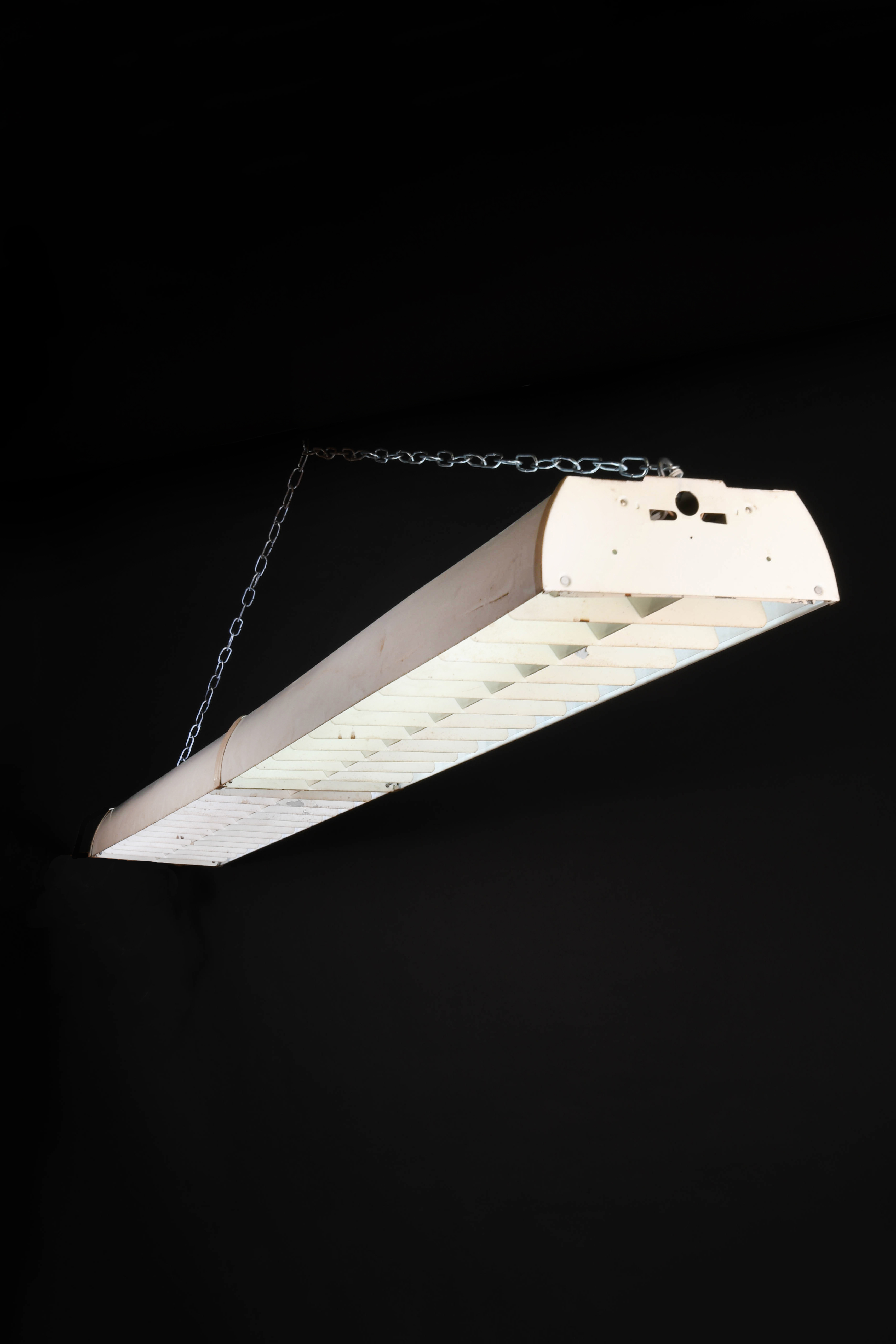 8' Vintage Four Bulb Louver Fluorescent Fixture (T12 or T8 ...