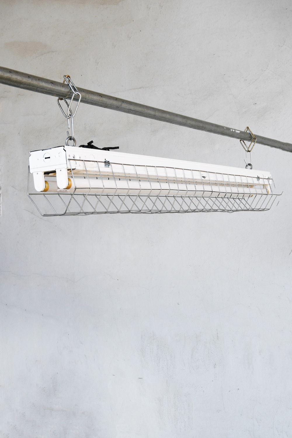 4' Two Bulb Strip Fluorescent w/Wire Cage (Available as Hanging or ...