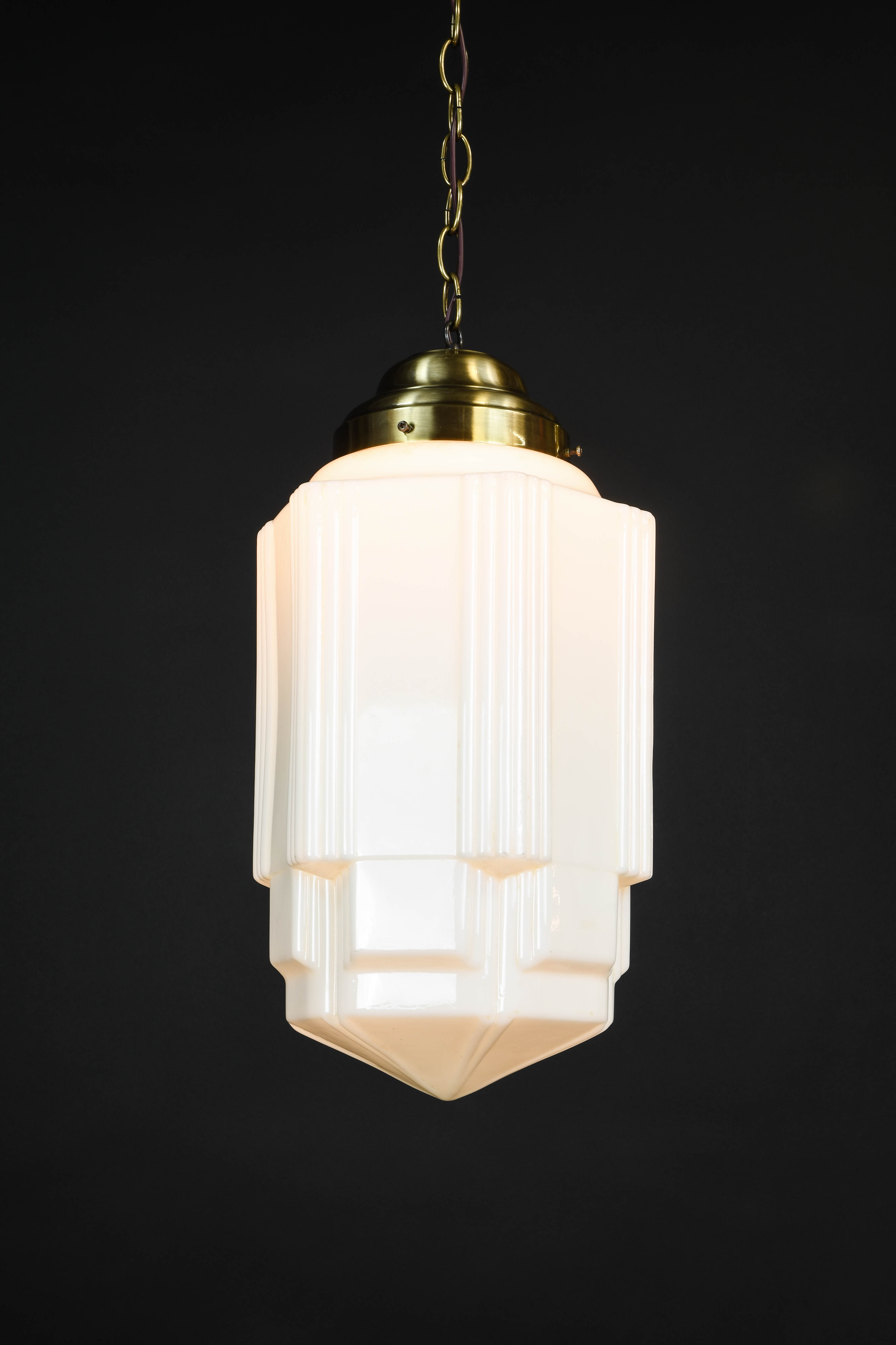 Art Deco 17 Acorn Schoolhouse Globe Hanging Fixtures Collection