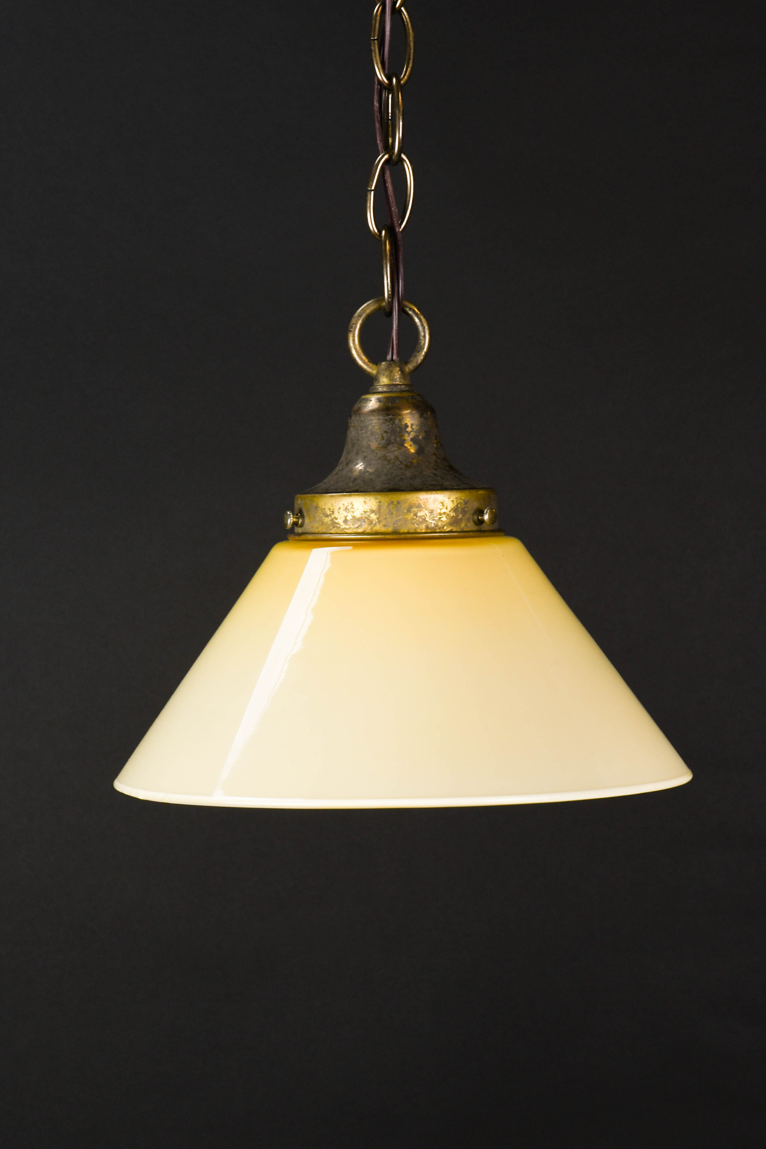 10" Cream Glass Cone Shade Pendant (3 1/4" Holder) | Hanging Fixtures ...