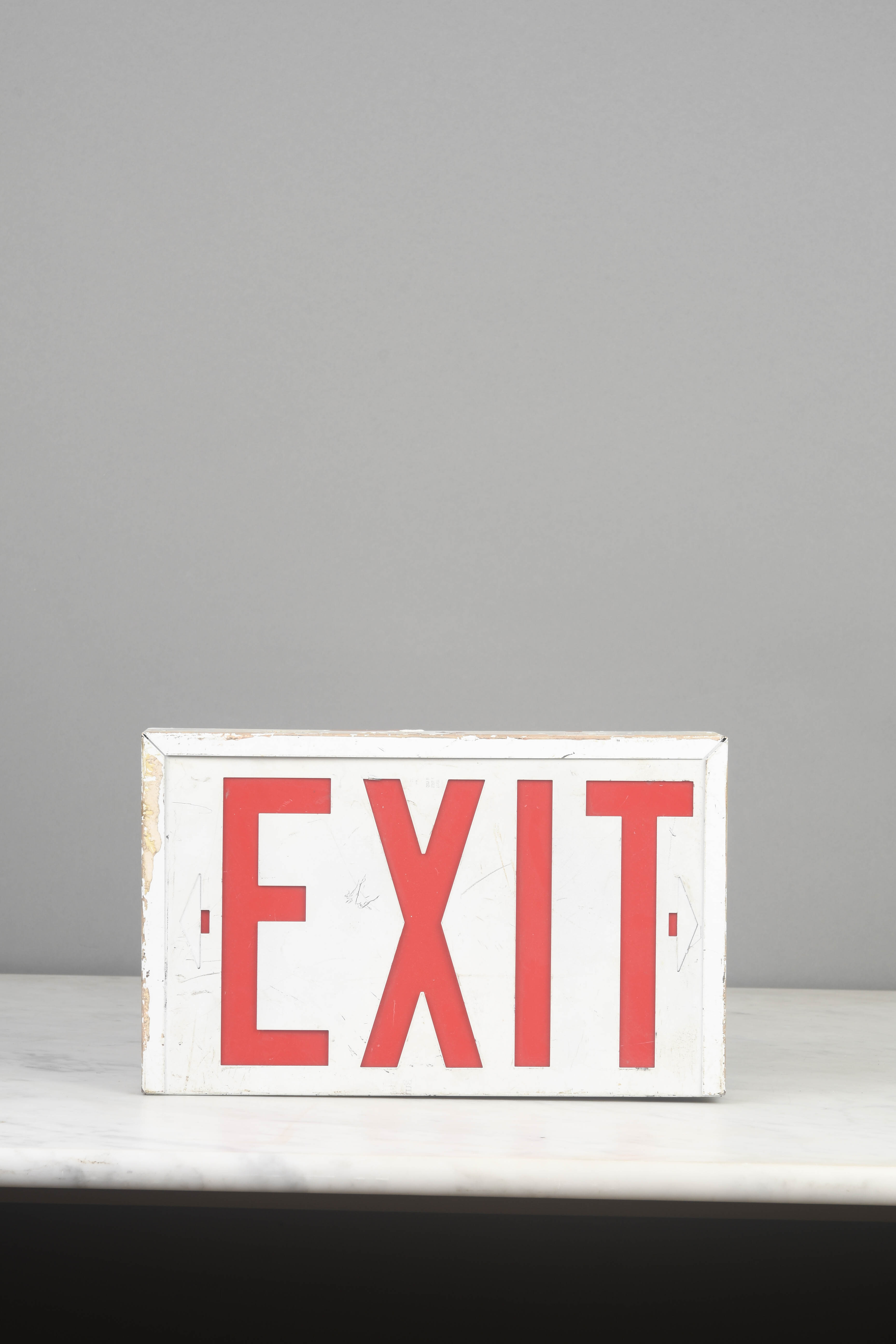 Silver "Exit" Sign | Hanging Fixtures | Collection | City Knickerbocker ...