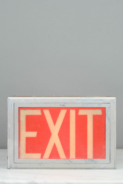 Silver Framed Red "Exit" Sign | Hanging Fixtures | Collection | City ...