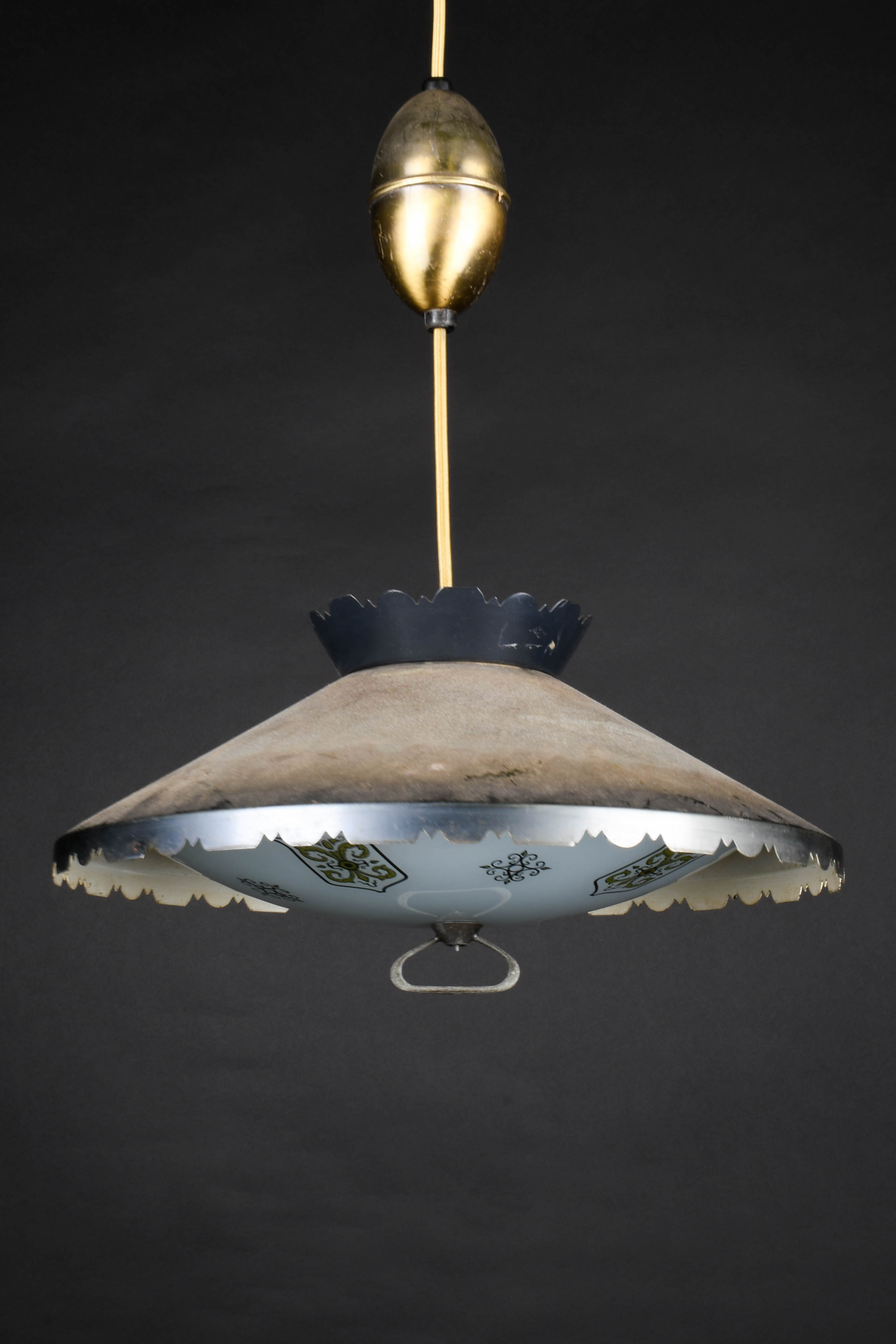 Black Metal Mid Century Pull Down Fixture | Hanging Fixtures ...