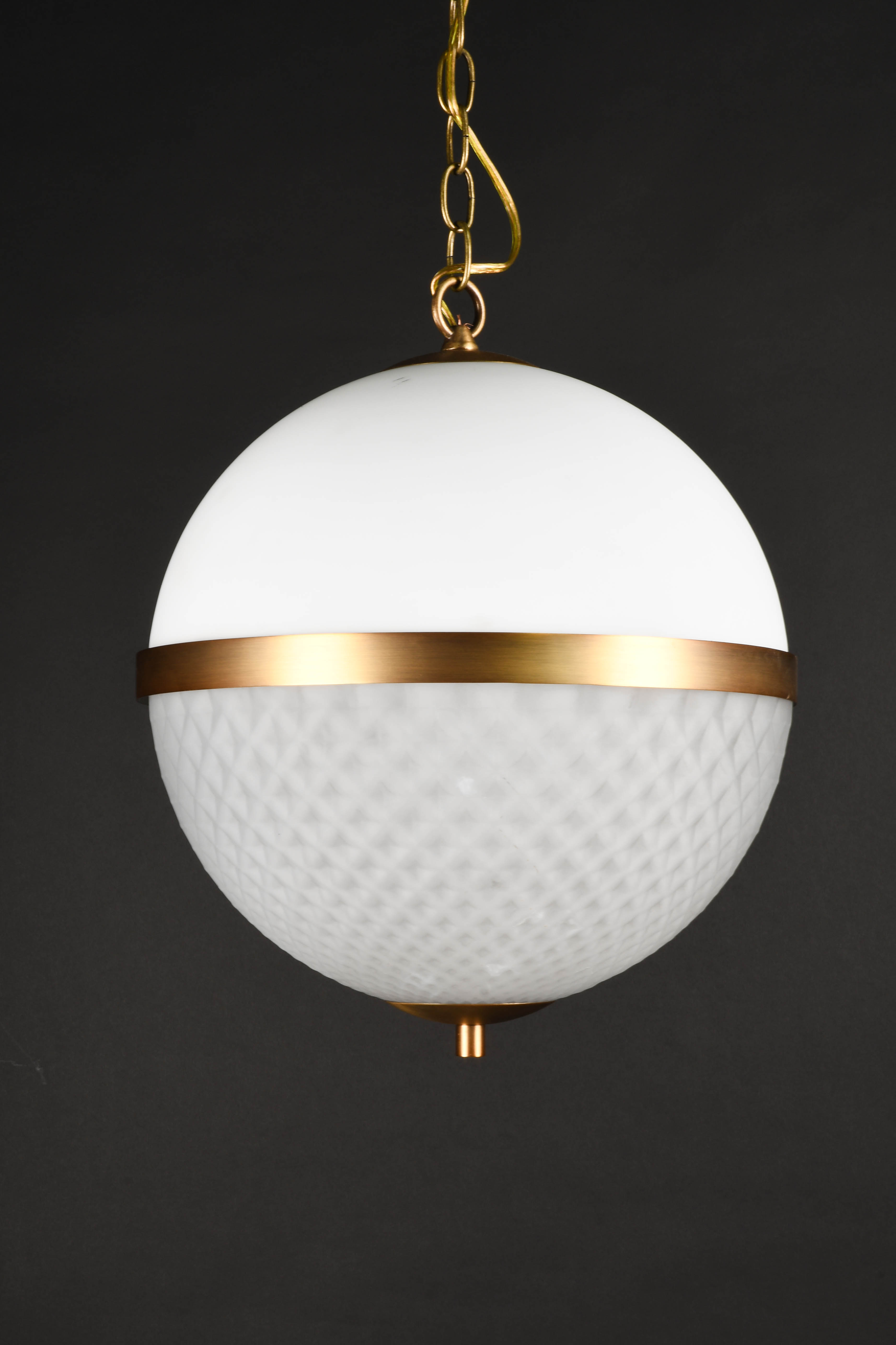 Antique Brass Accented 14" Hanging Globe | Hanging Fixtures ...