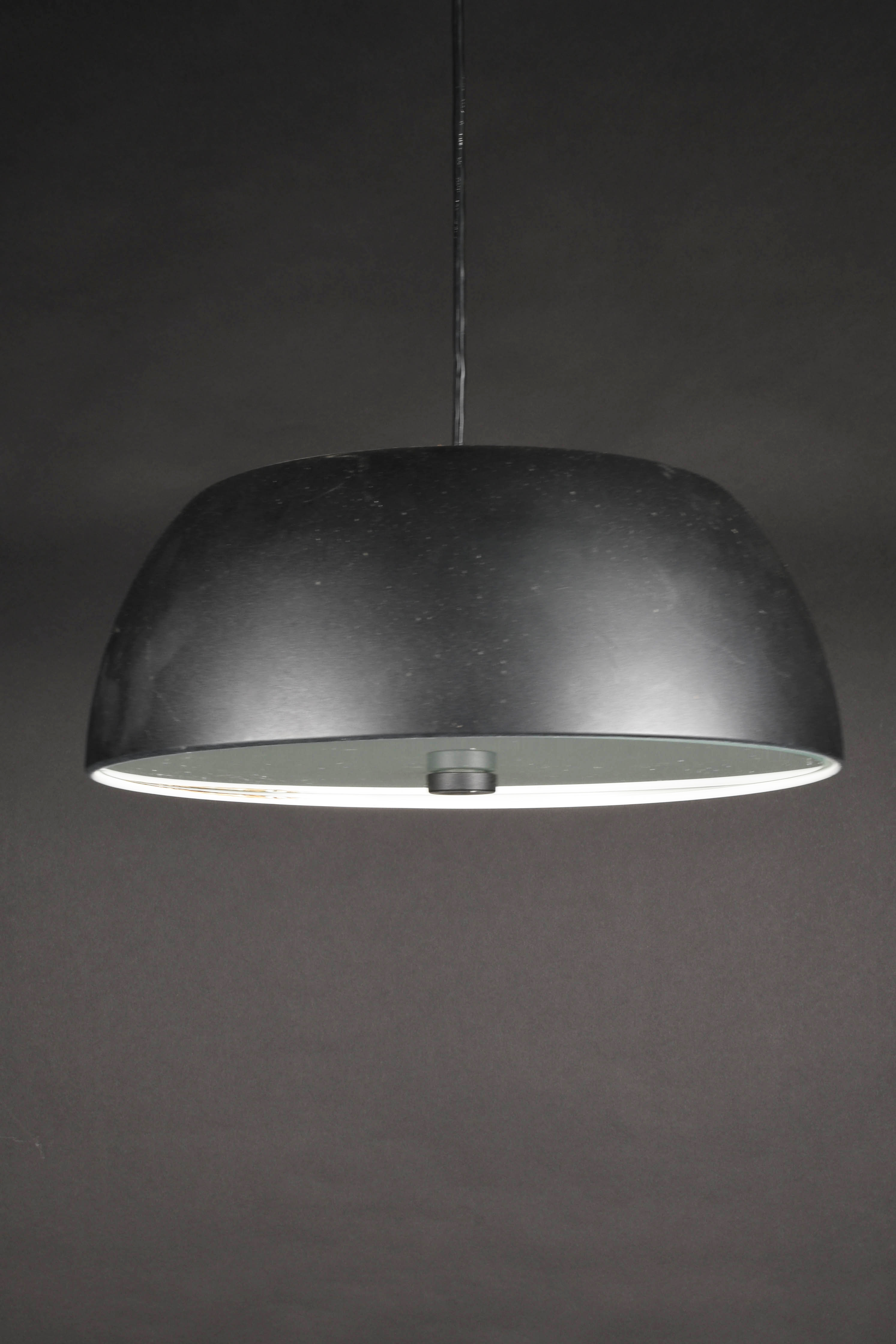 Modern Black Hanging Pendant w/Glass Diffuser | Hanging Fixtures ...