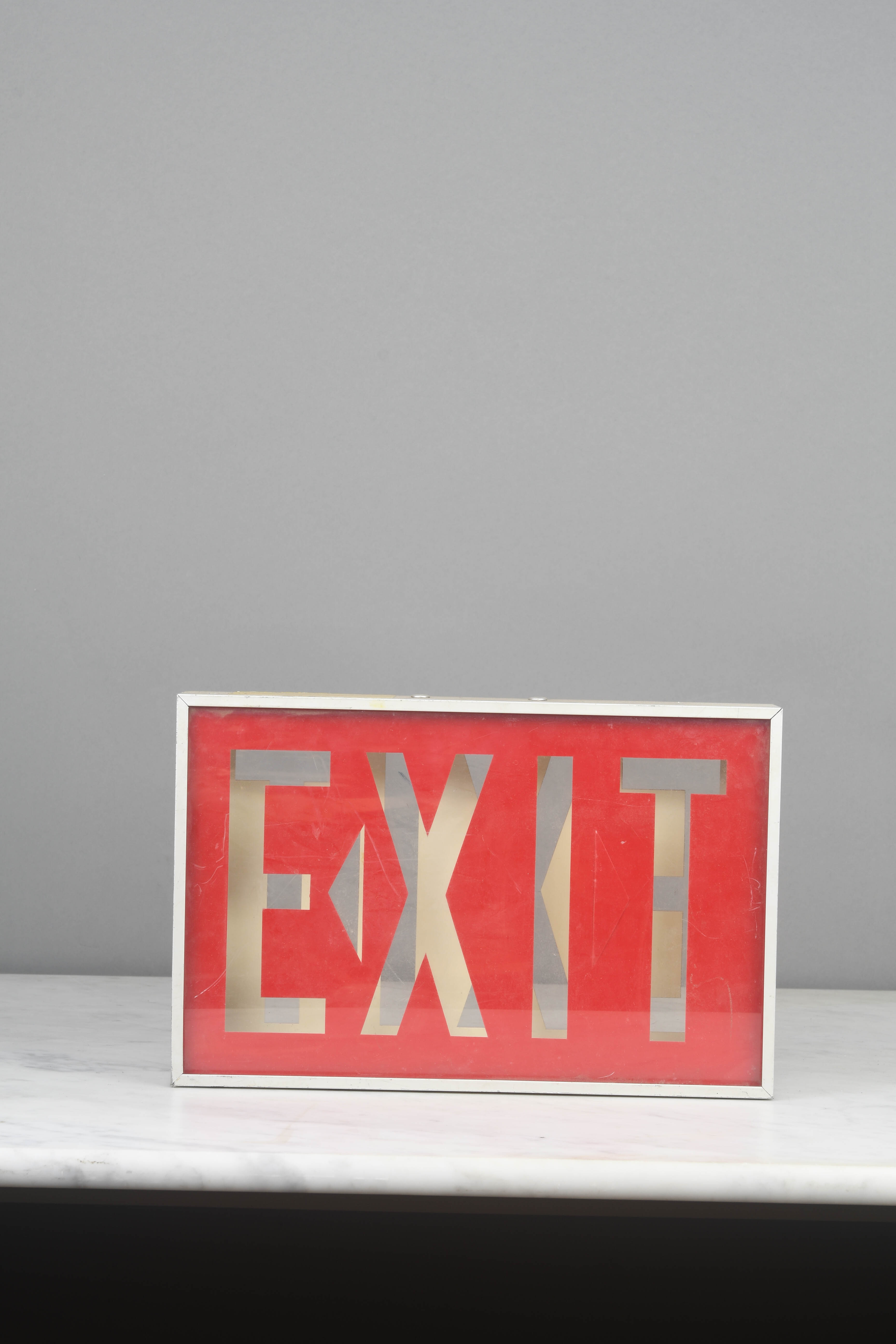 Red "Exit" Sign w/Transparent Text | Hanging Fixtures | Collection ...