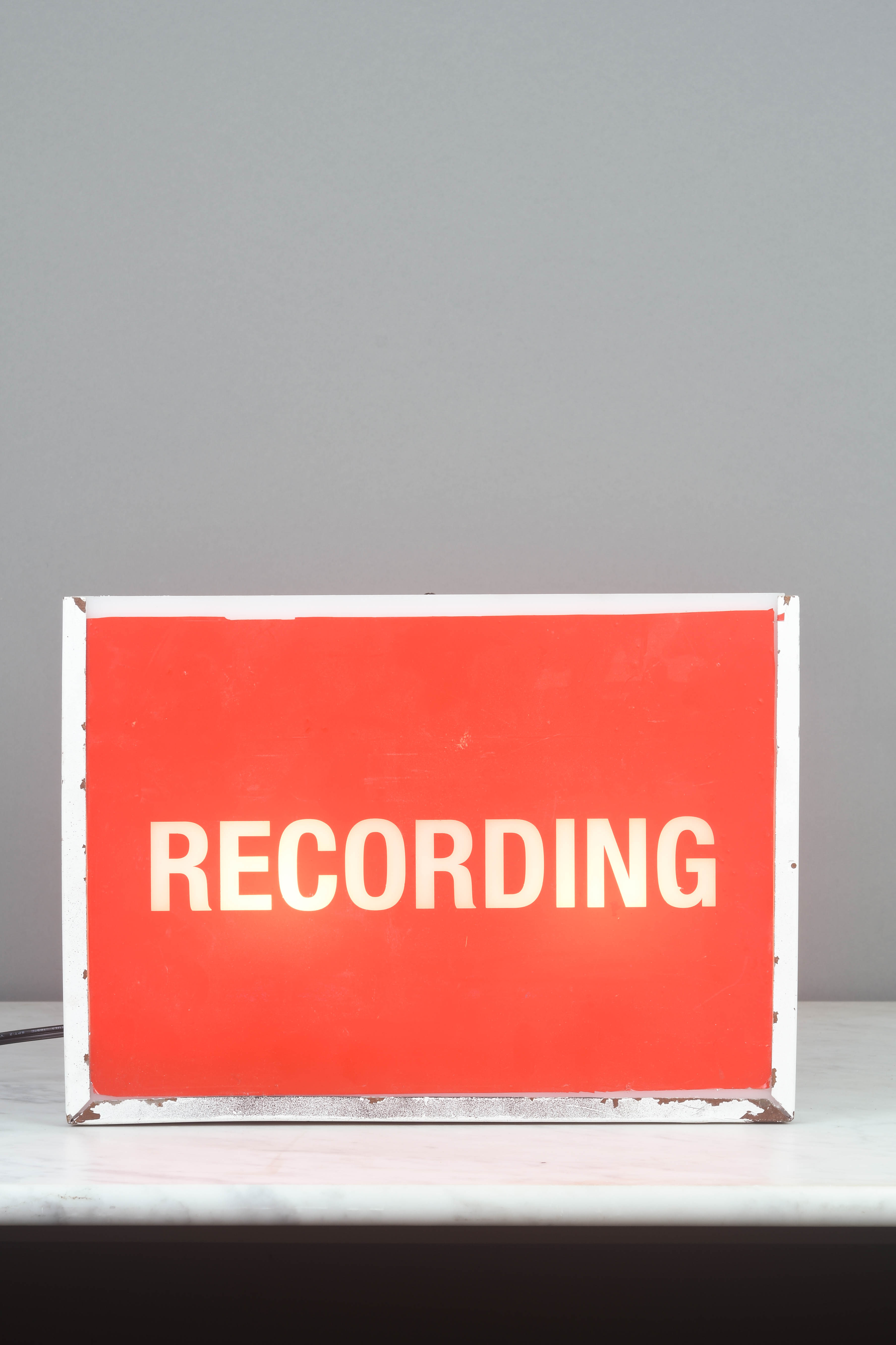 Red "Recording" Sign | Hanging Fixtures | Collection | City ...