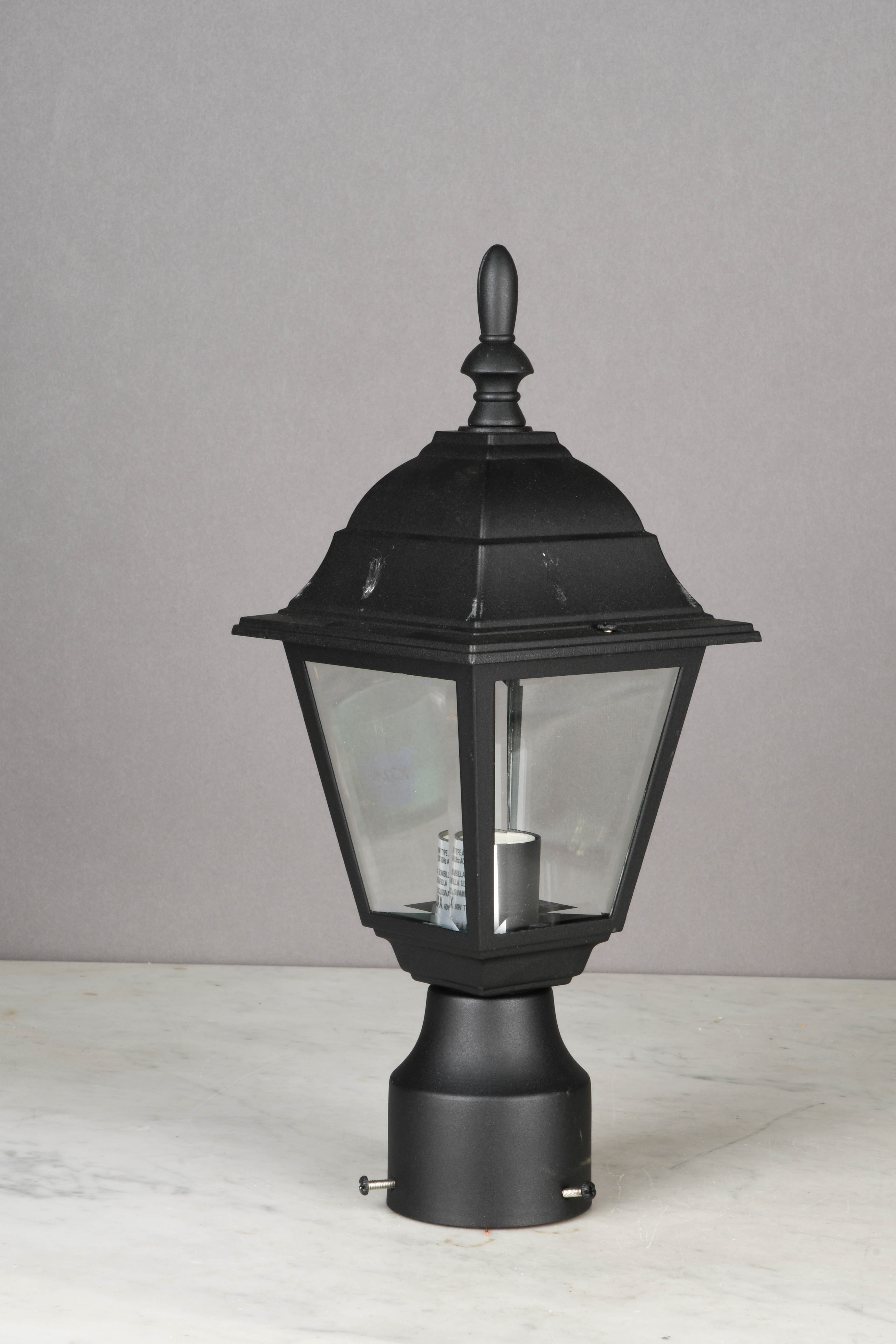 Black Traditional Park Style Newel Post Head | Outdoor | Collection ...