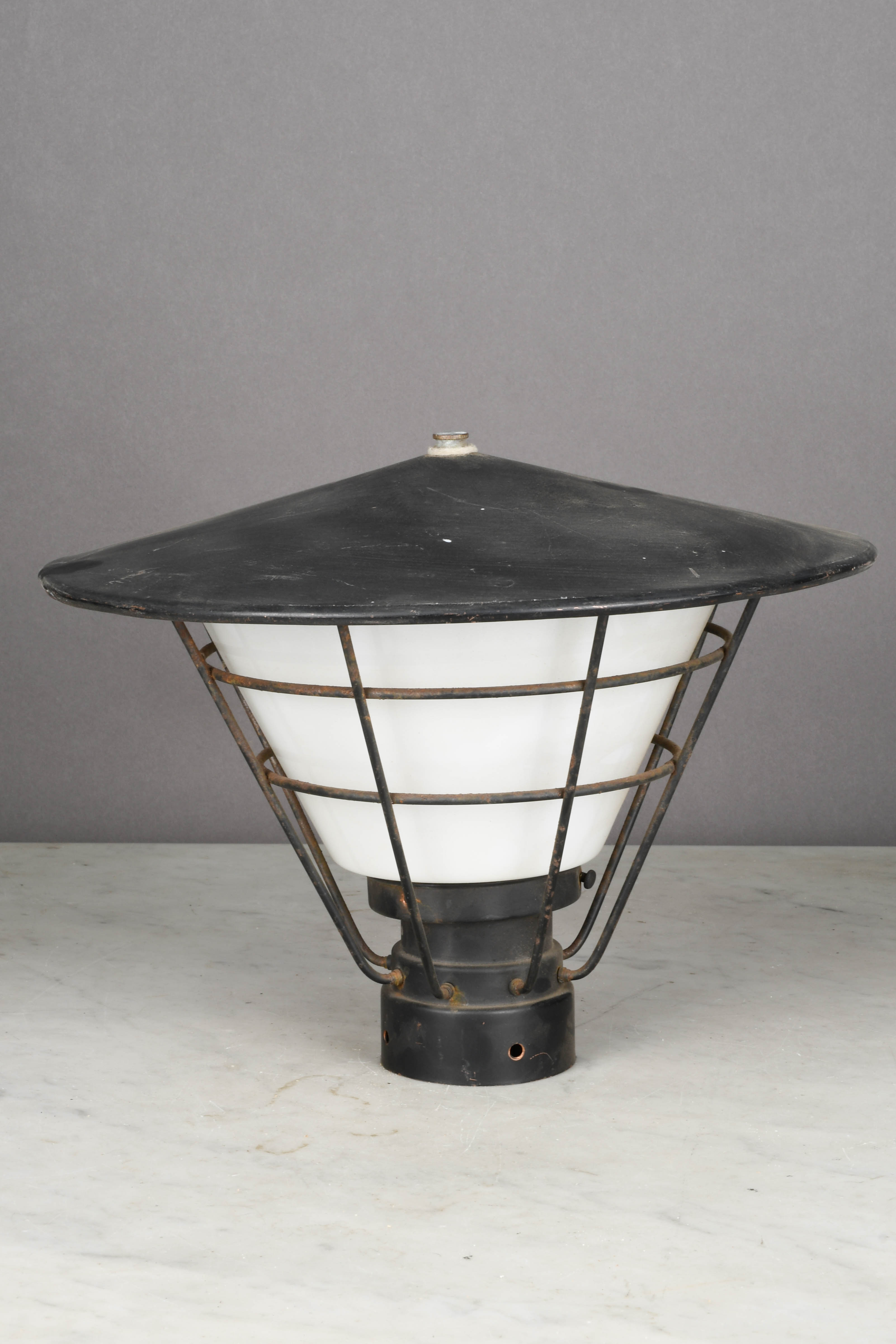 Black Caged Newel/Lamp Post Head (3in) | Outdoor | Collection | City ...