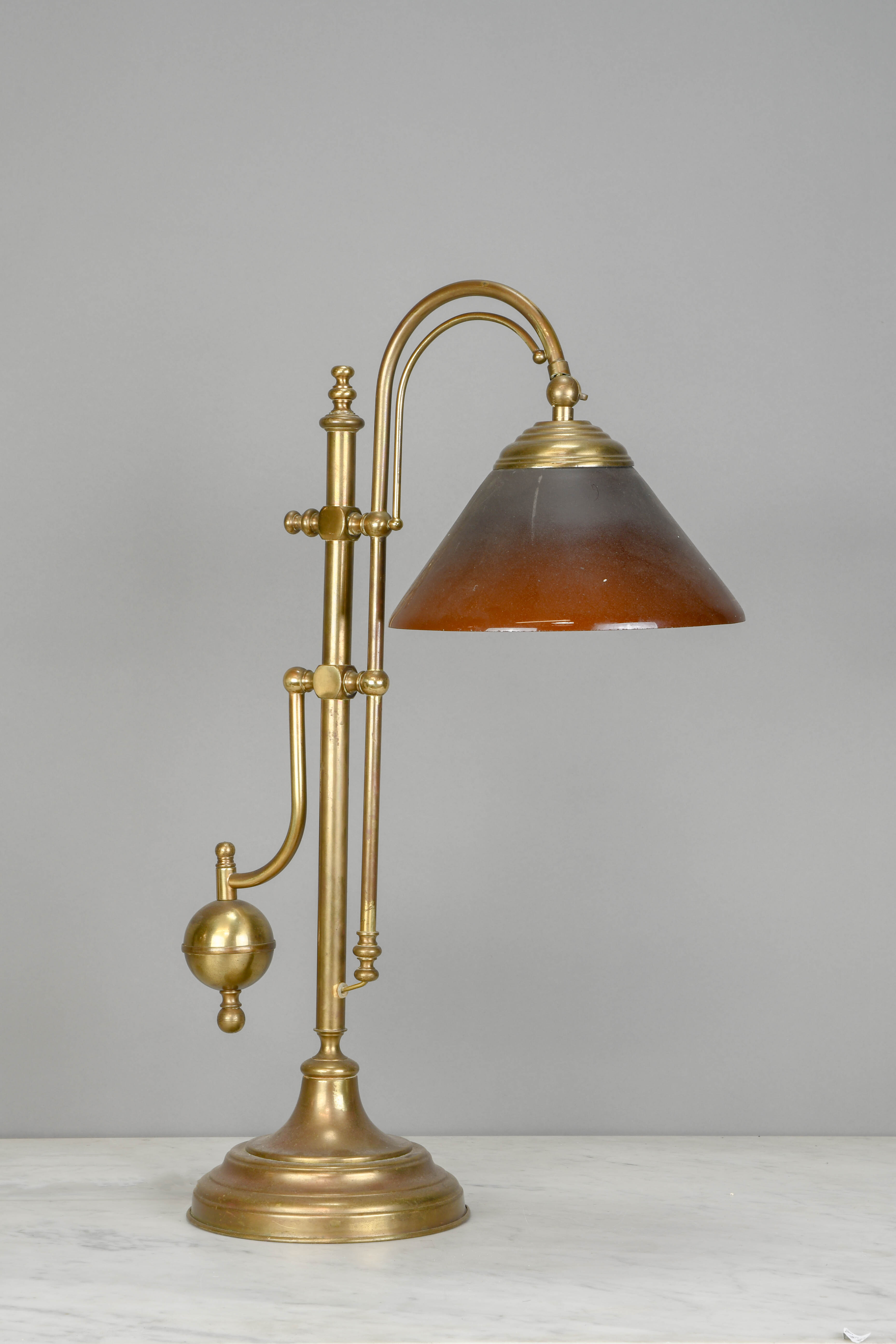 Brass Oil Style Curved Arm Table Lamp | Table Lamps | Collection | City ...