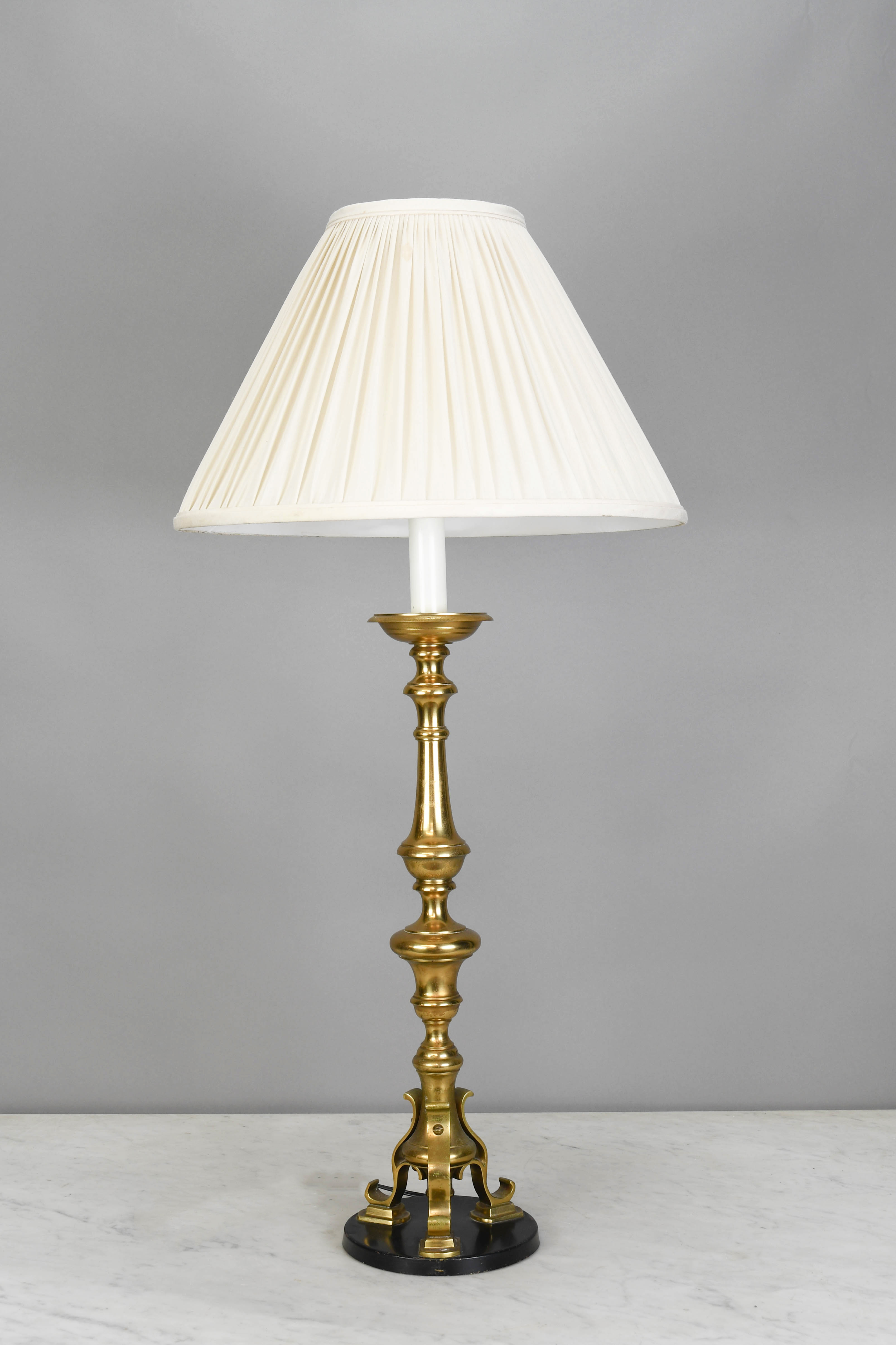 Tall Brass Single Candle Table Lamp | Table Lamps | Collection | City ...