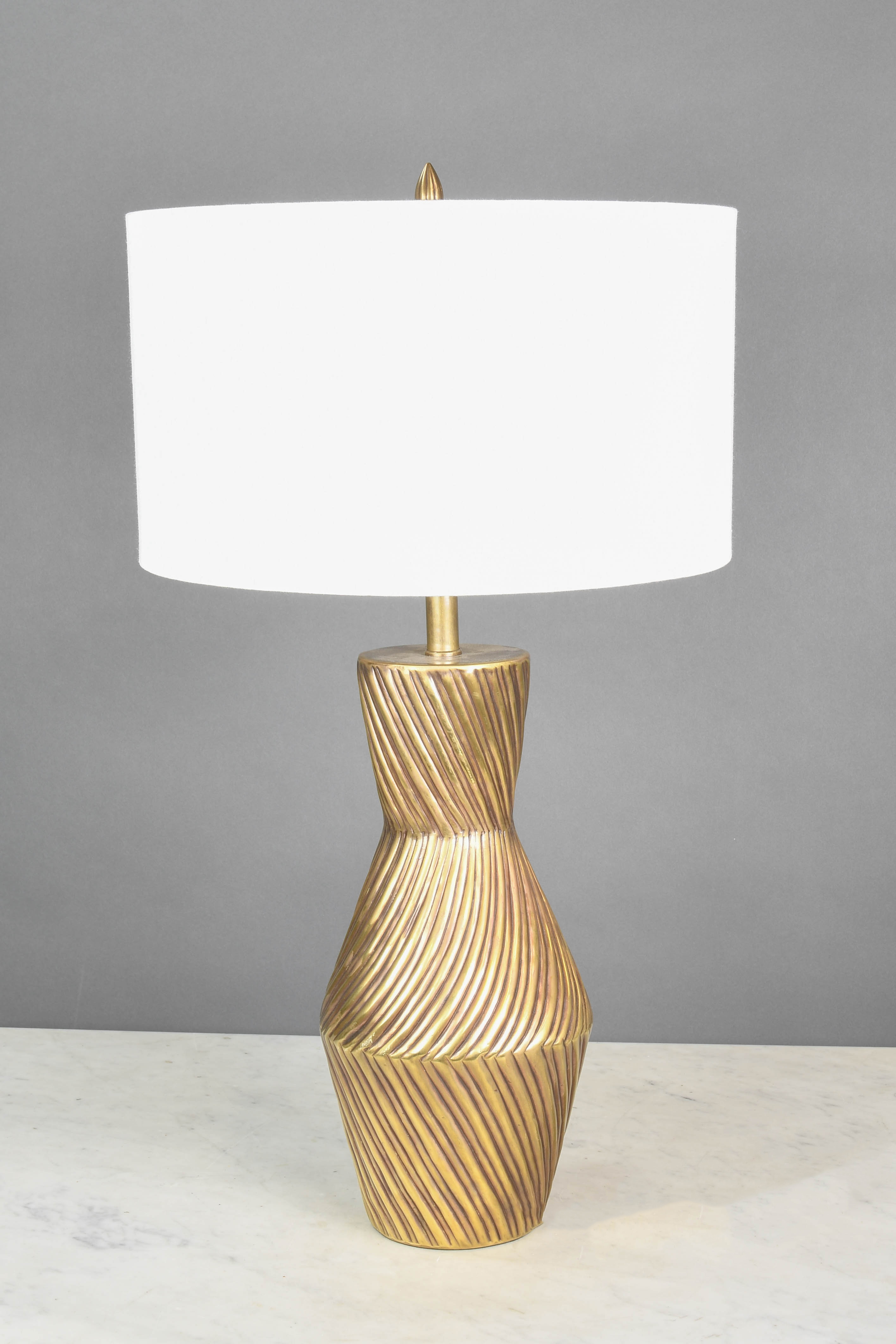 Modern Brass Swirl Table Lamp | Table Lamps | Collection | City ...