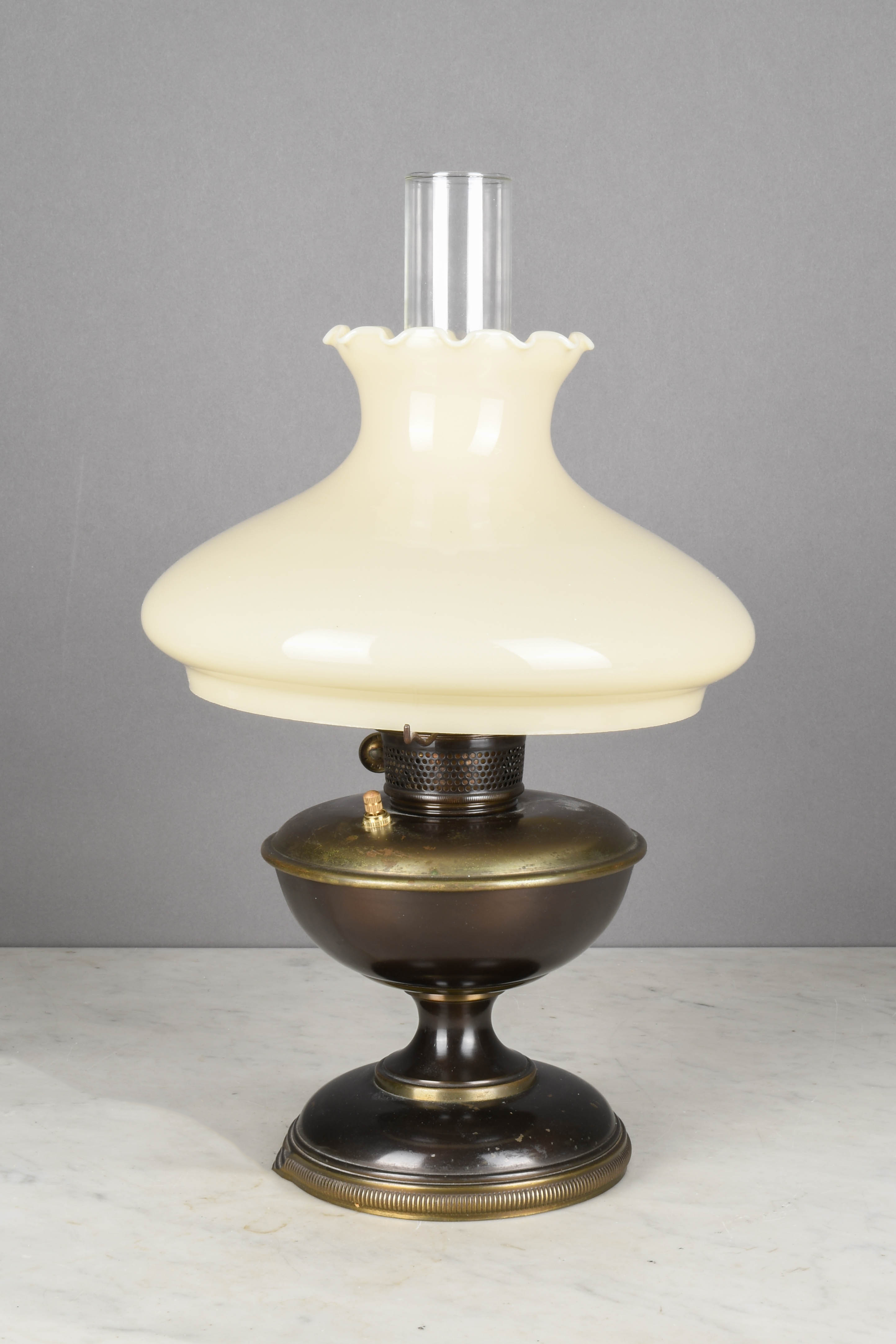 Antique Brass Electrified Faux Oil Table Lamp | Table Lamps ...