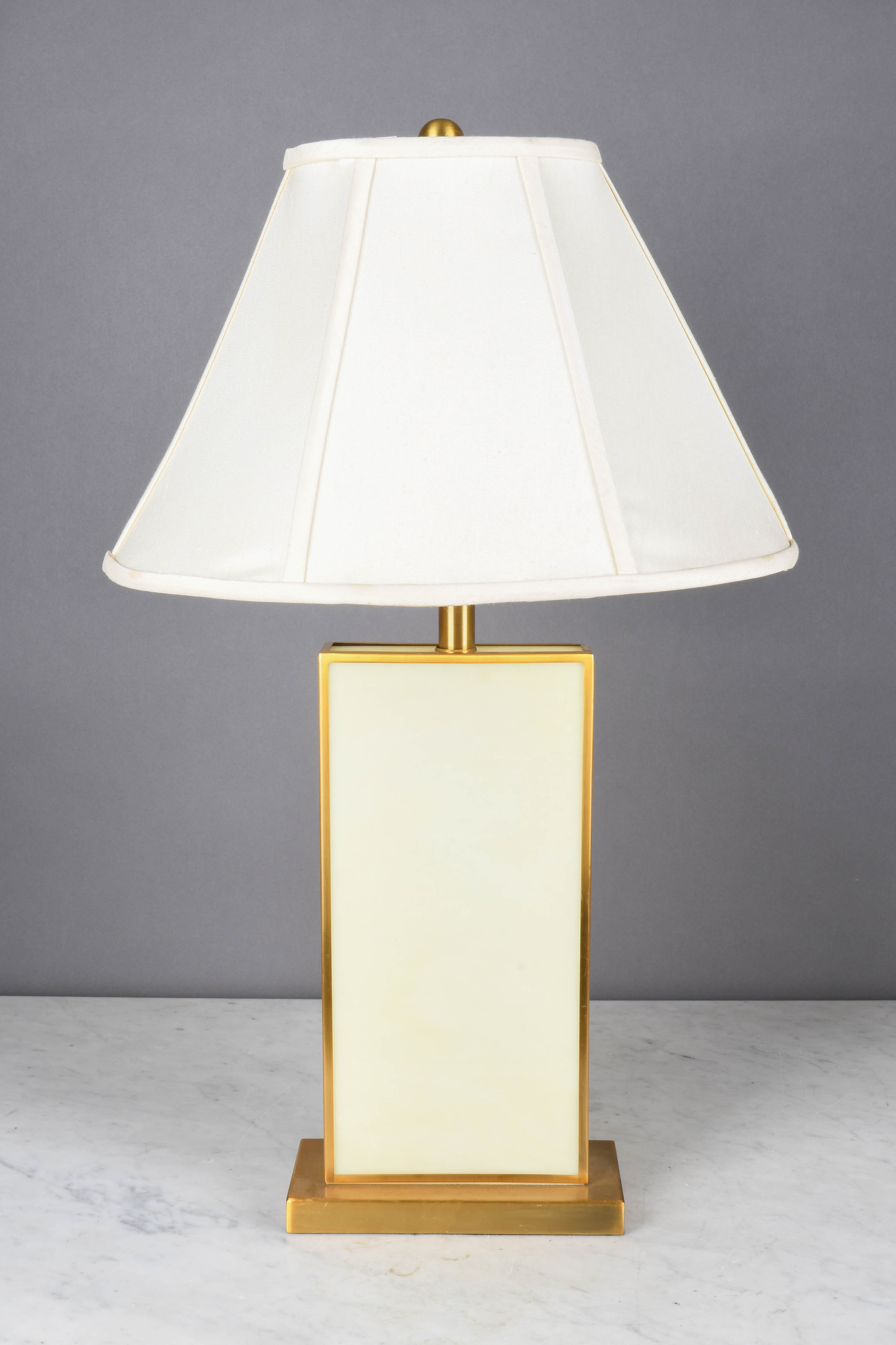 Yellow & Brass Rectangular Table Lamp | Table Lamps | Collection | City ...