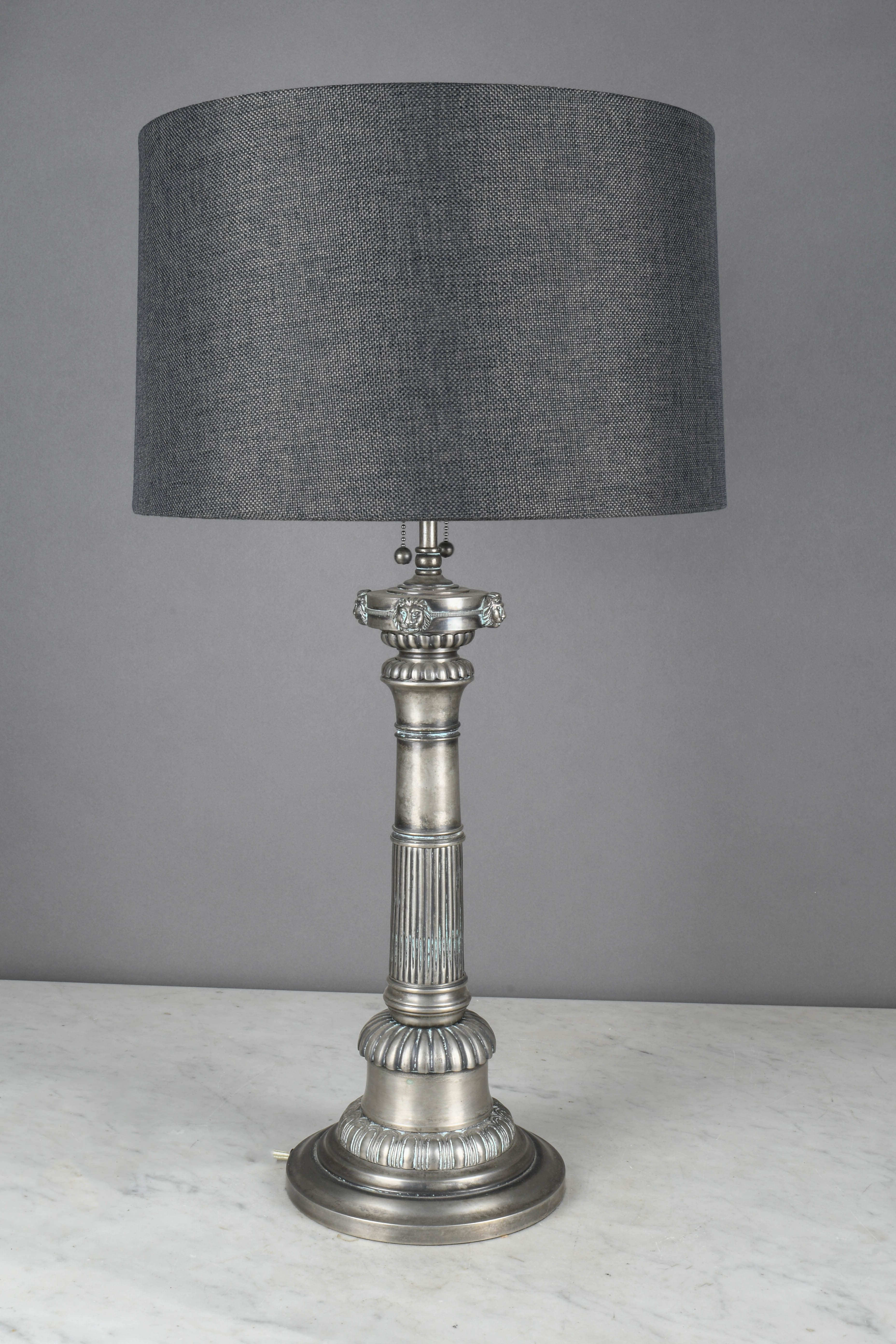 Gray Traditional Column Table Lamp | Table Lamps | Collection | City ...