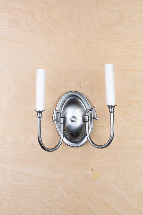 Simple Two Light Nickel Wall Sconce | Wall Lights | Collection | City ...