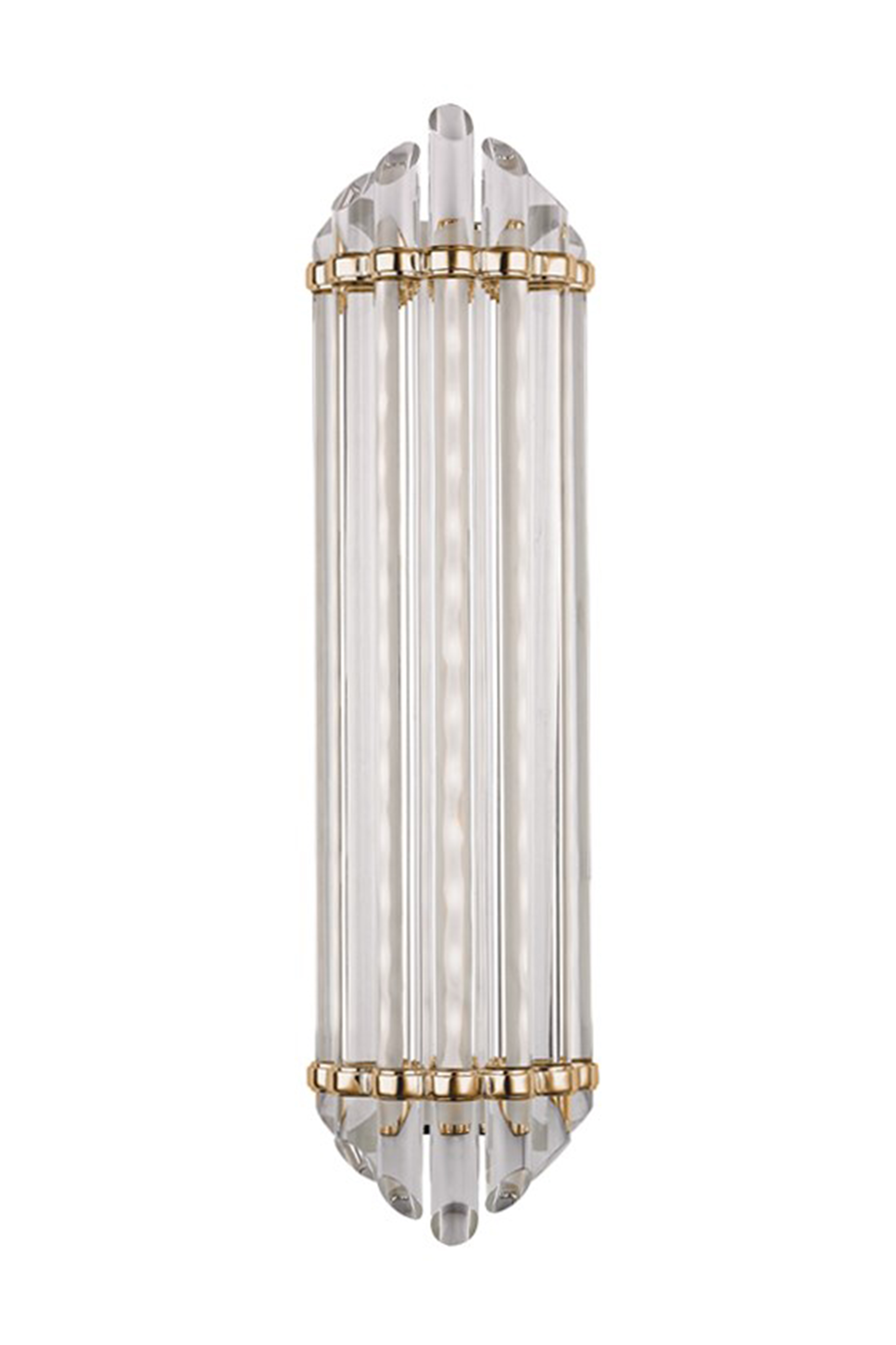Aged Brass 24" Glass Rod Wall Sconce | Wall Lights | Collection | City ...