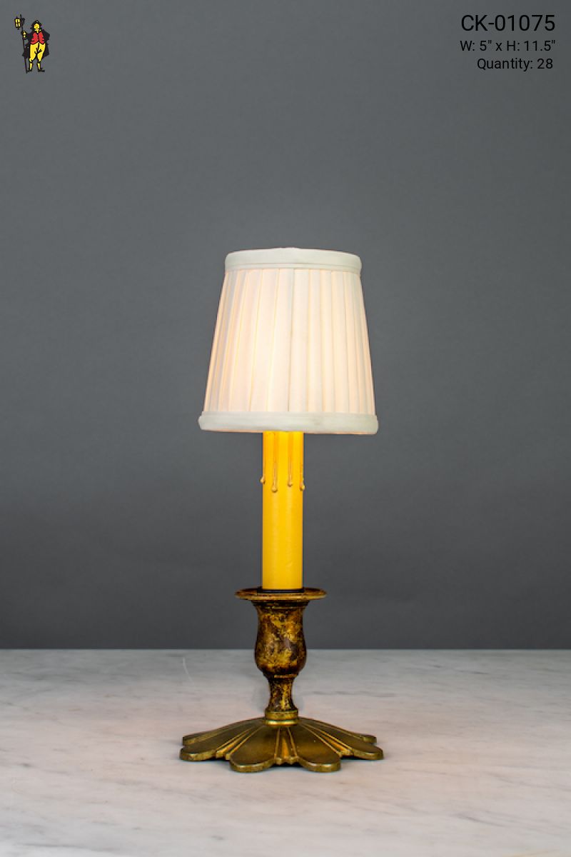 Floral Footed Single Candle Plug In Cafe Table Lamp | Cafe Table Lamps ...