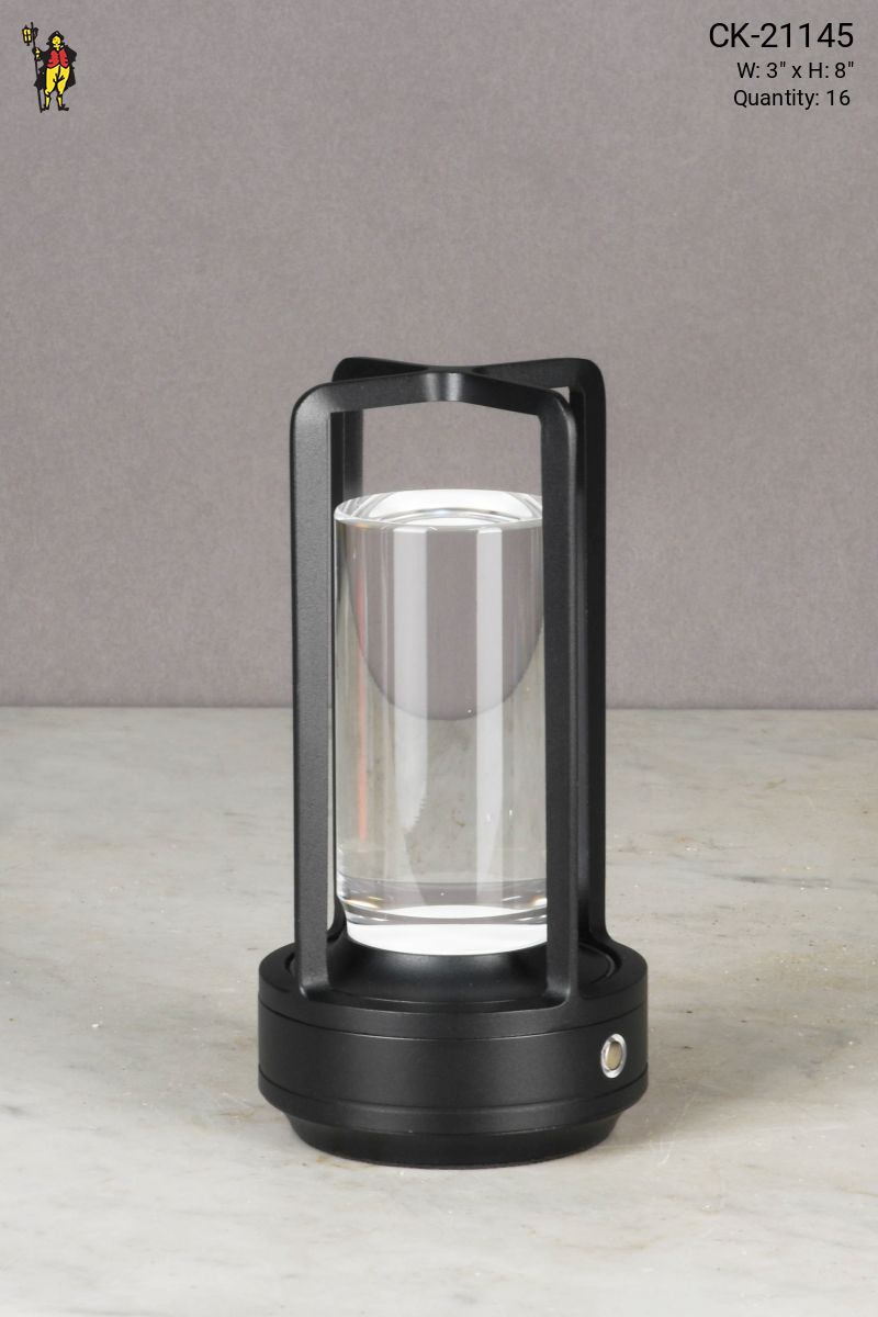 Black Battery Operated/LED Modern Cafe Table Lamp | Cafe Table Lamps ...