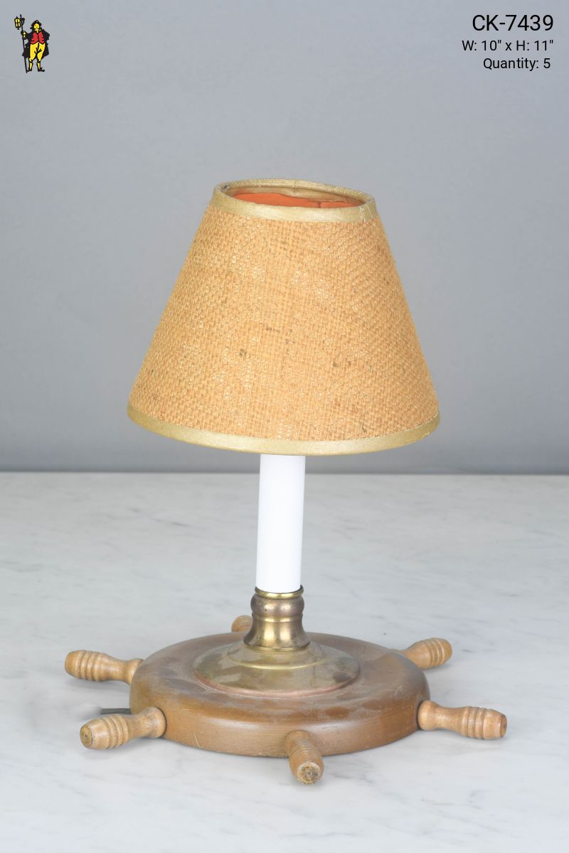 Ship Wheel Plug In Cafe Table Lamp | Cafe Table Lamps | Collection ...