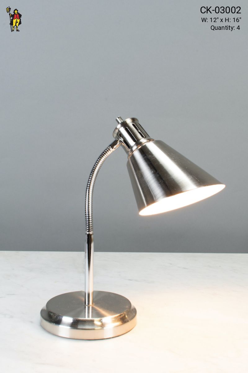 Silver Desk Lamp w/Bullet Reflector Shade | Desk Lamps | Collection ...