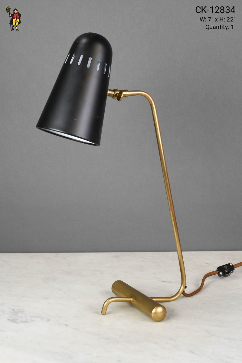Black & Brass Mid Century Modern Desk Lamp | Desk Lamps | Collection ...