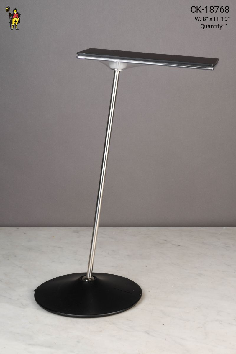 Black Contemporary Adjustable Desk Lamp (Single LED Strip Ready for ...