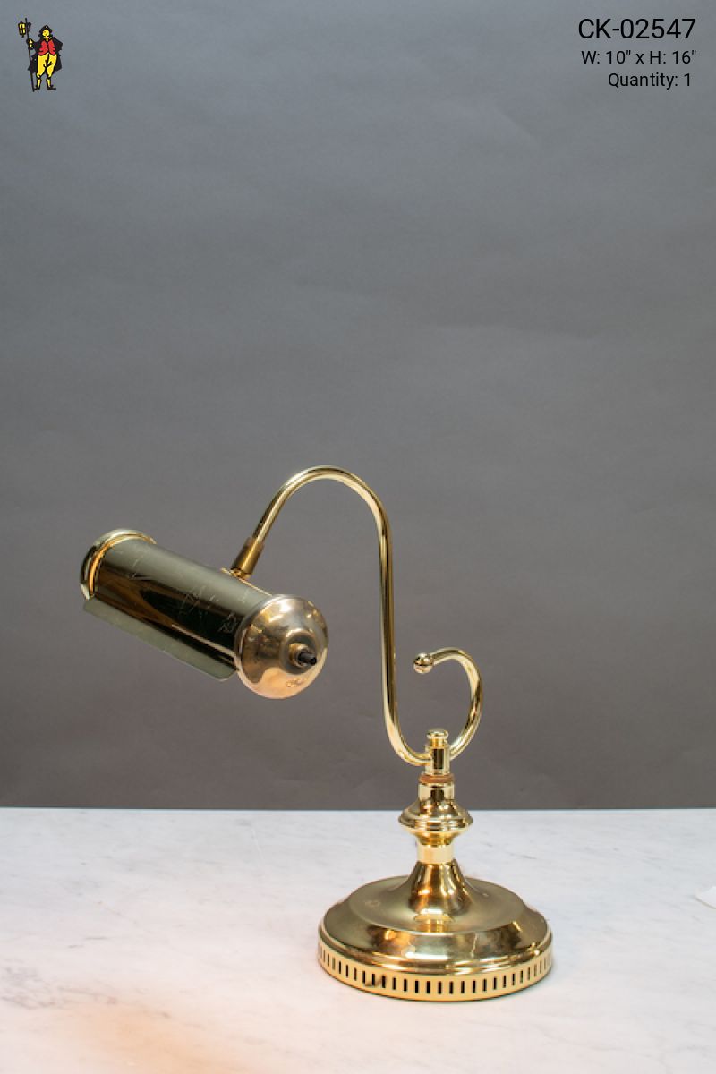 Curved Arm Brass Desk Lamp | Desk Lamps | Collection | City ...