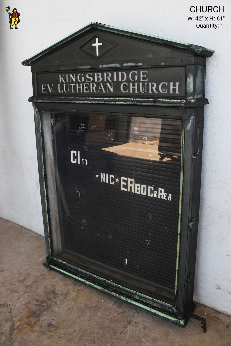 Bronze Electrified Gothic Church Sign | Floor Lamps | Collection | City ...