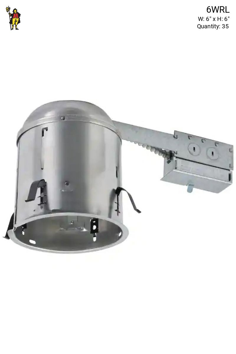 6" White Trim Recessed Ceiling Light Fixture E26 (Housing & Trim ...