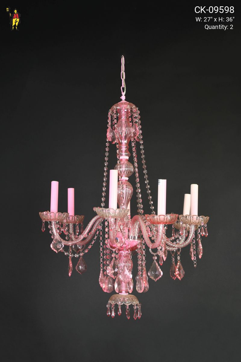 Pink Crystal Chandelier | Hanging Fixtures | Collection | City ...