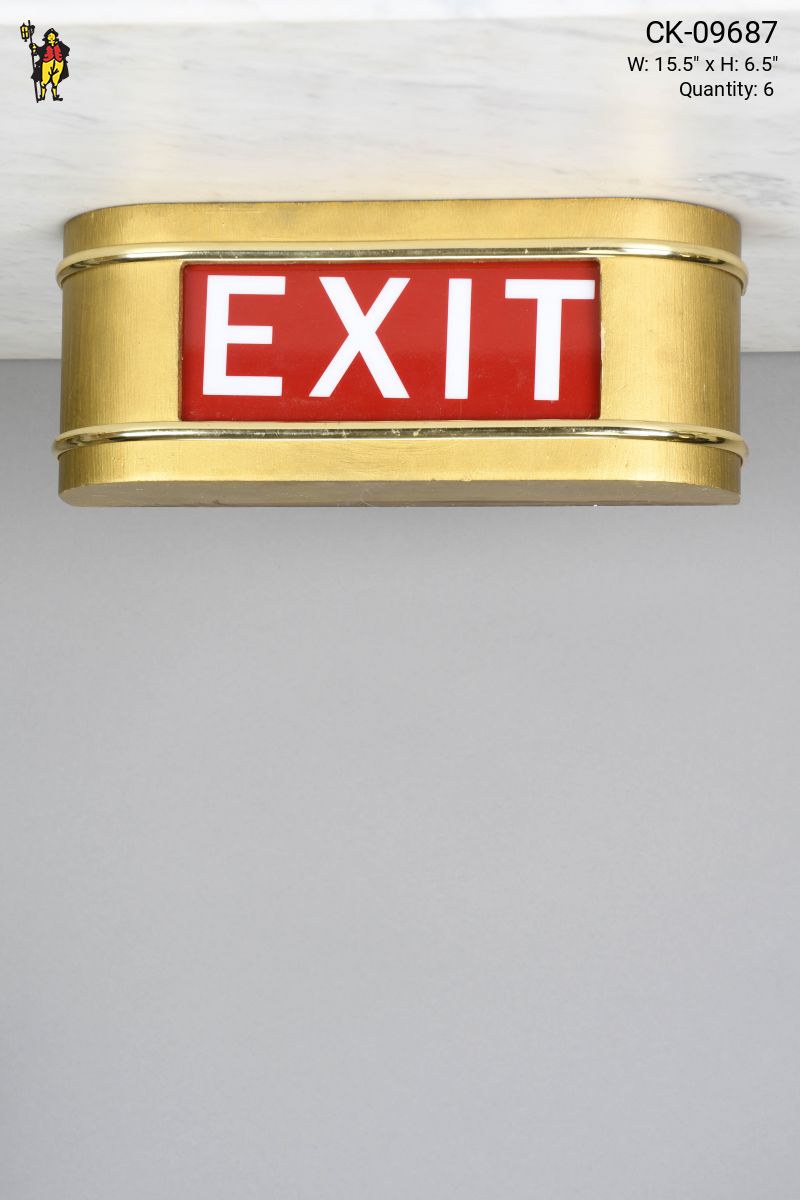 Brass "Exit" Sign | Hanging Fixtures | Collection | City Knickerbocker ...