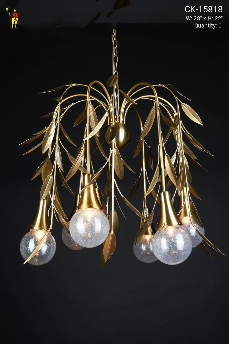 Brass Six Light Modern Hanging Fixture | Hanging Fixtures | Collection ...