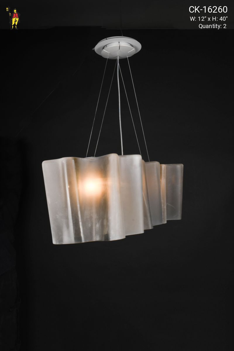 Gray Modern Glass Linear Hanging Fixture | Hanging Fixtures ...