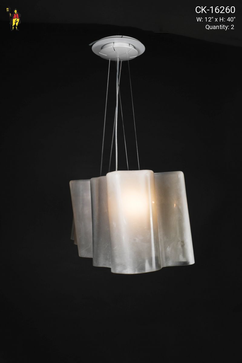 Gray Modern Glass Linear Hanging Fixture | Hanging Fixtures ...