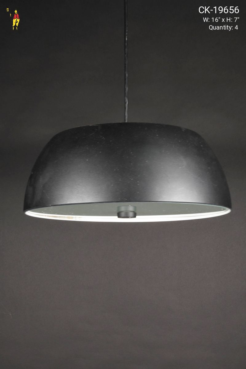 Modern Black Hanging Pendant w/Glass Diffuser | Hanging Fixtures ...