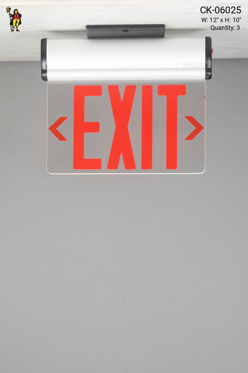 *LED* Clear Plastic Exit Sign | Hanging Fixtures | Collection | City ...