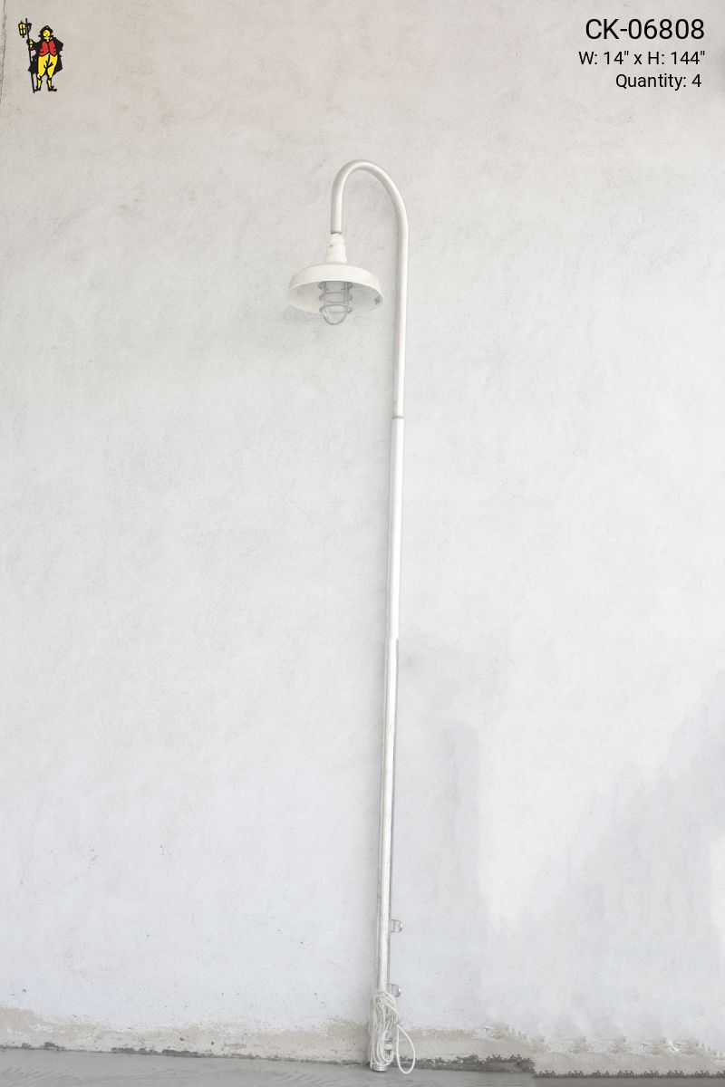 White Curved Arm Lamp Post | Outdoor | Collection | City Knickerbocker ...
