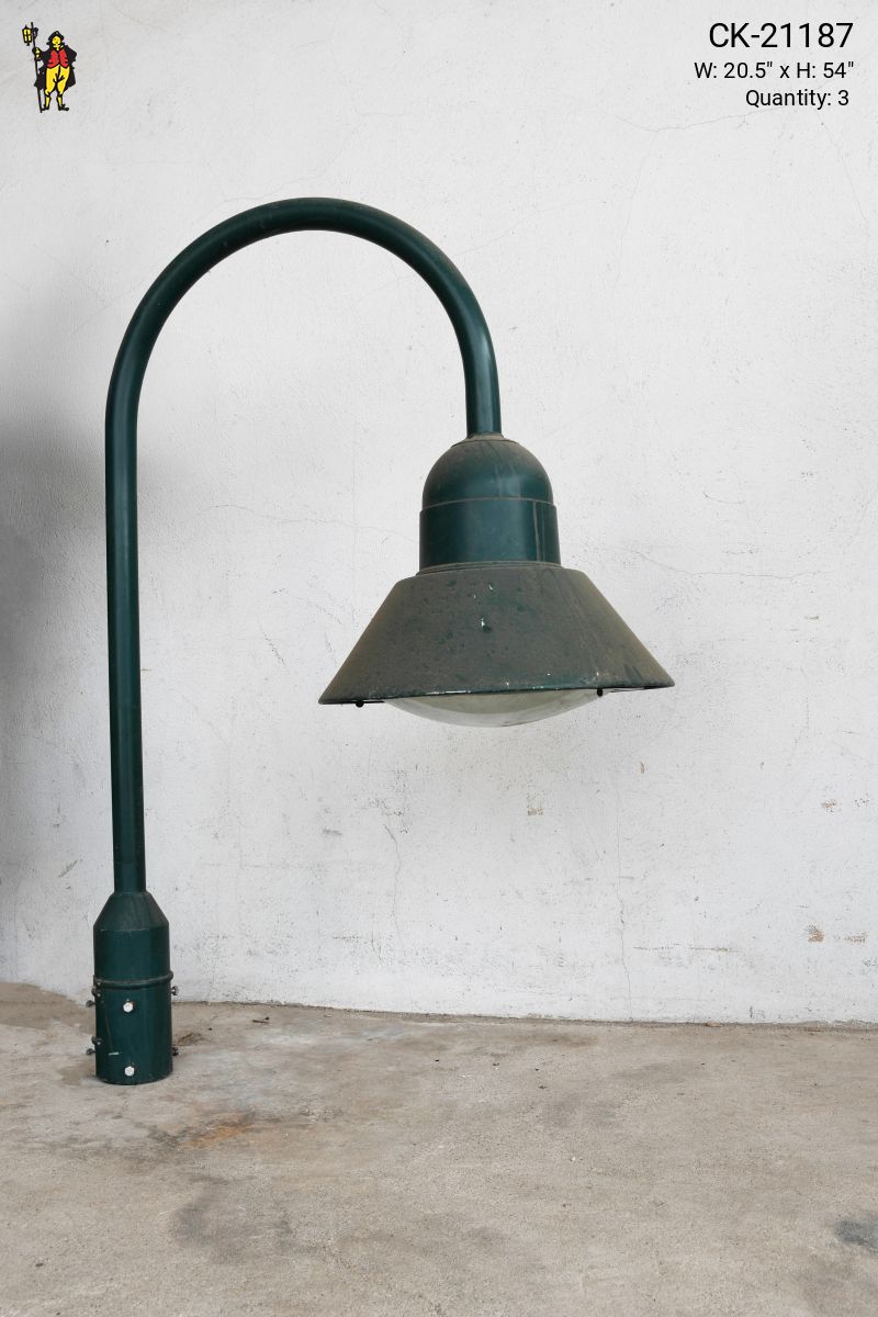 Green Curved Arm Lamp Post Head | Outdoor | Collection | City ...