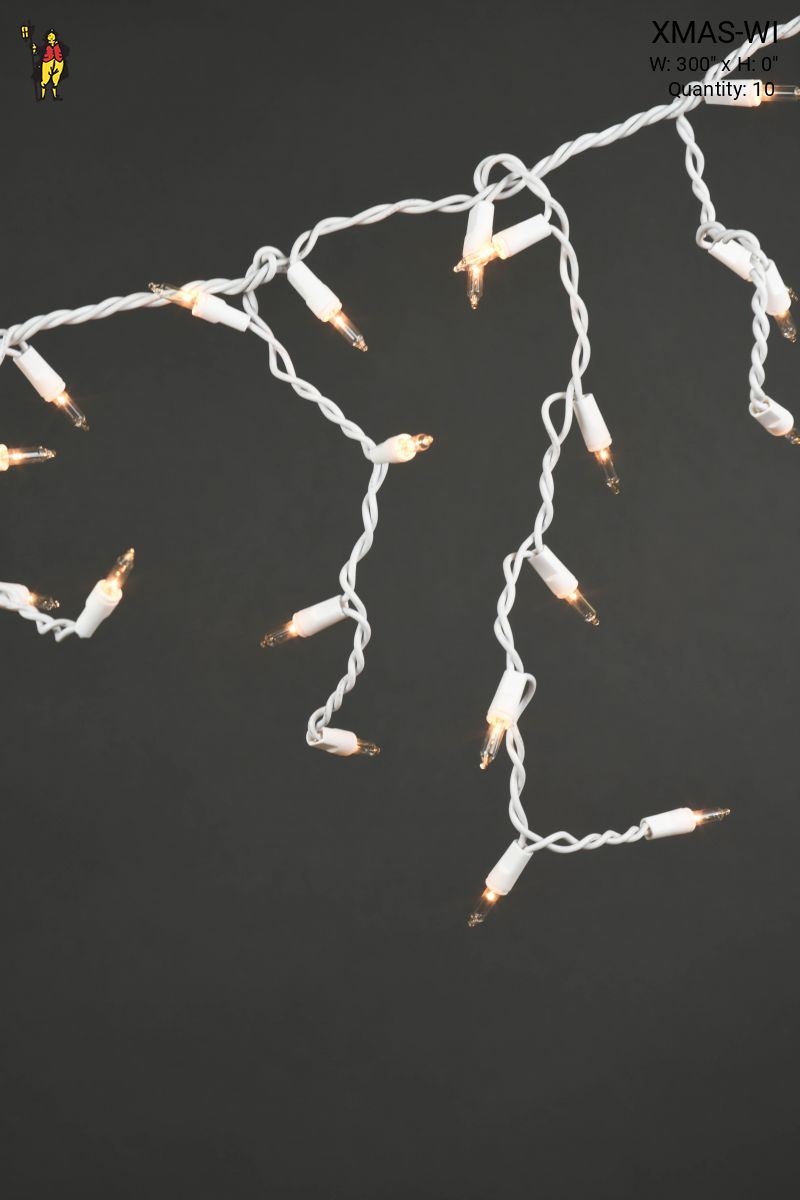 25' White Strand White Light "Icicle" String Lights | Outdoor ...